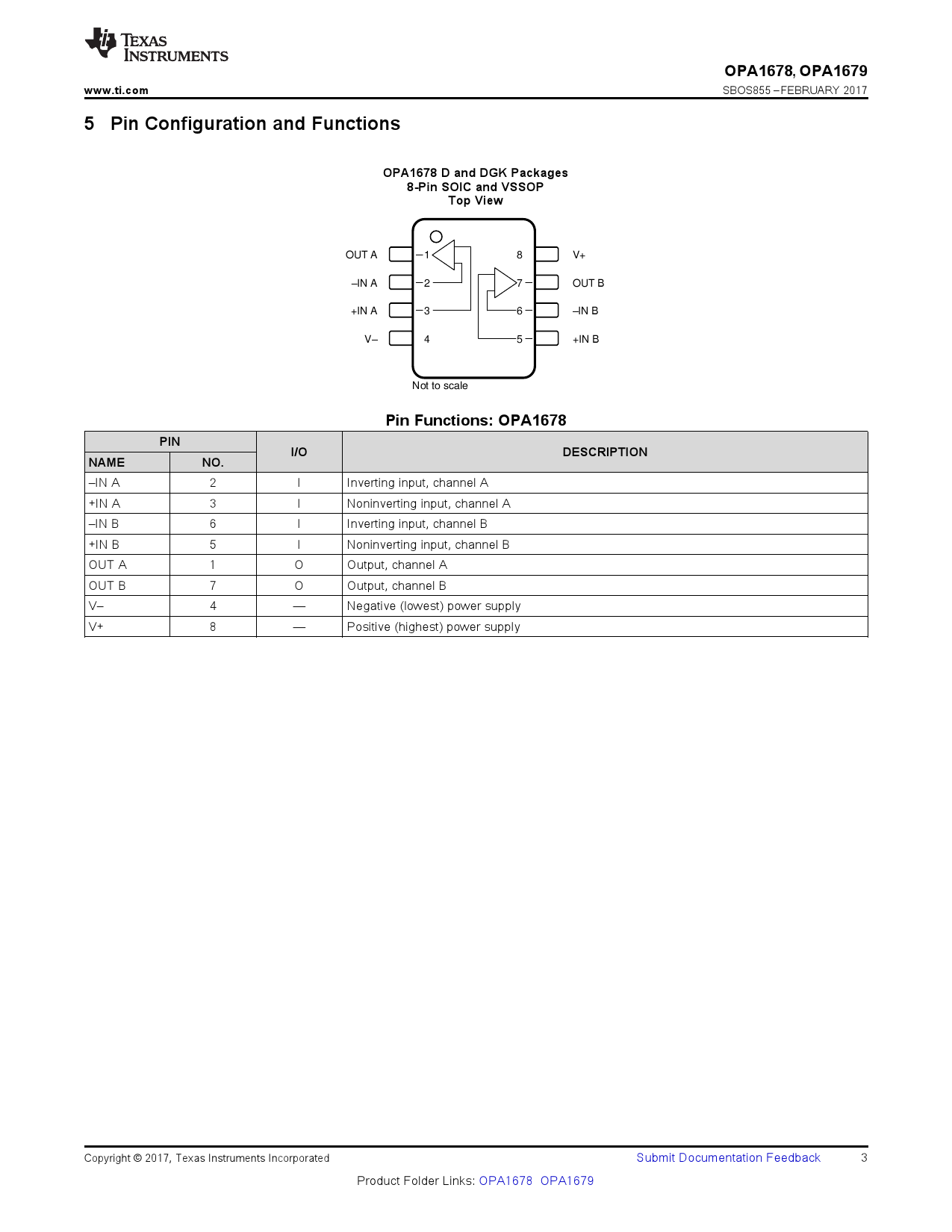 OPA1678IDR_（TI(德州仪器)）OPA1678IDR中文资料_价格_PDF手册-立创电子商城