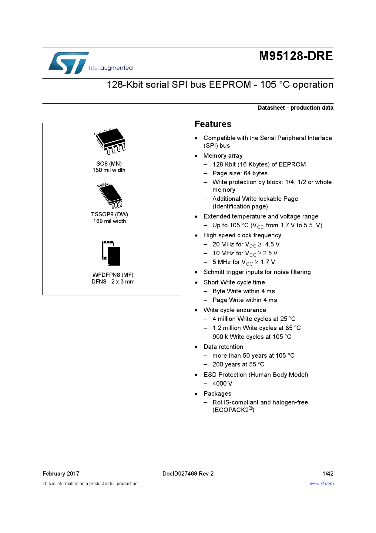 M95128-DRMN8TP/K_（ST(意法半导体)）M95128-DRMN8TP/K中文资料_价格_PDF手册-立创电子商城