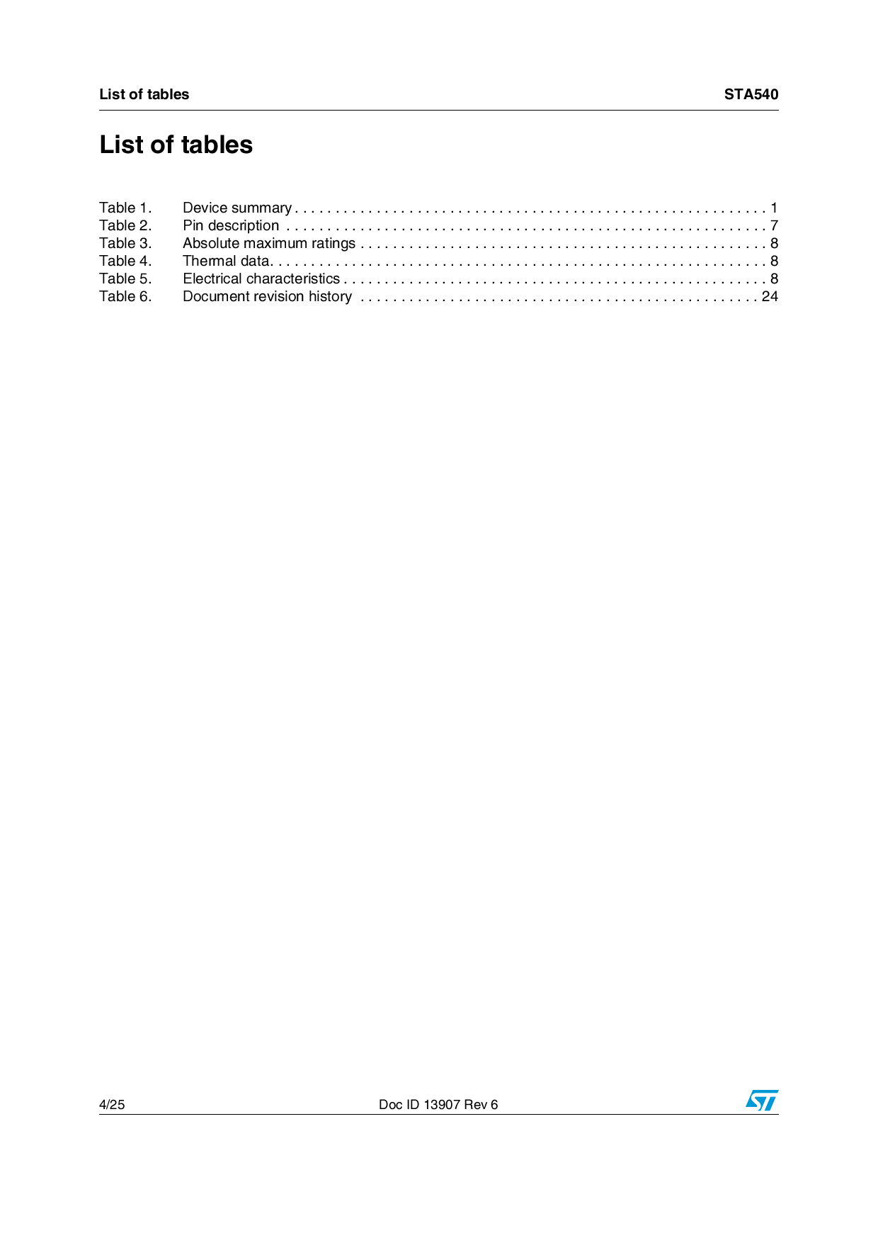 STA540_（ST(意法半导体)）STA540中文资料_价格_PDF手册-立创电子商城
