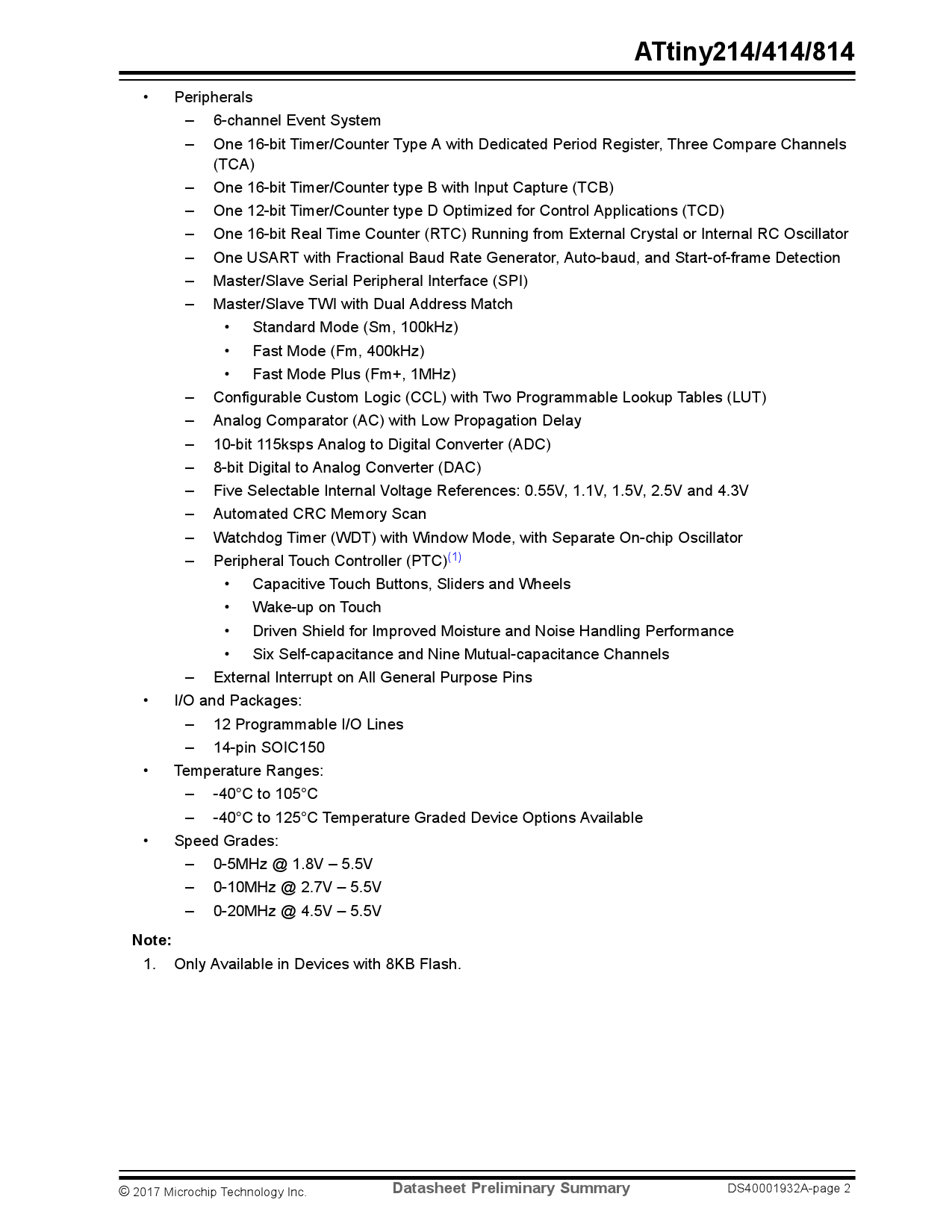 ATTINY214-SSNR_（MICROCHIP(美国微芯)）ATTINY214-SSNR中文资料_价格_PDF手册-立创电子商城