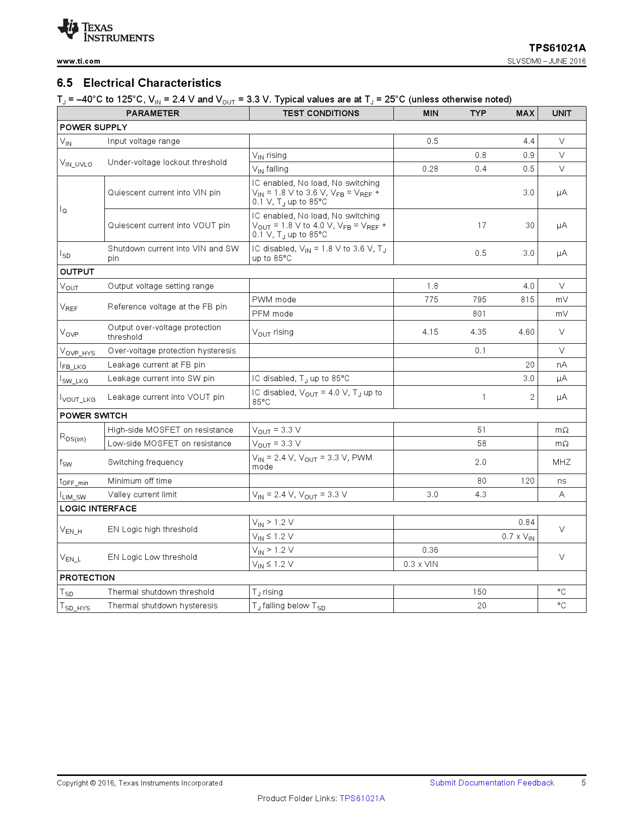 TPS61021ADSGR_（TI(德州仪器)）TPS61021ADSGR中文资料_价格_PDF手册-立创电子商城