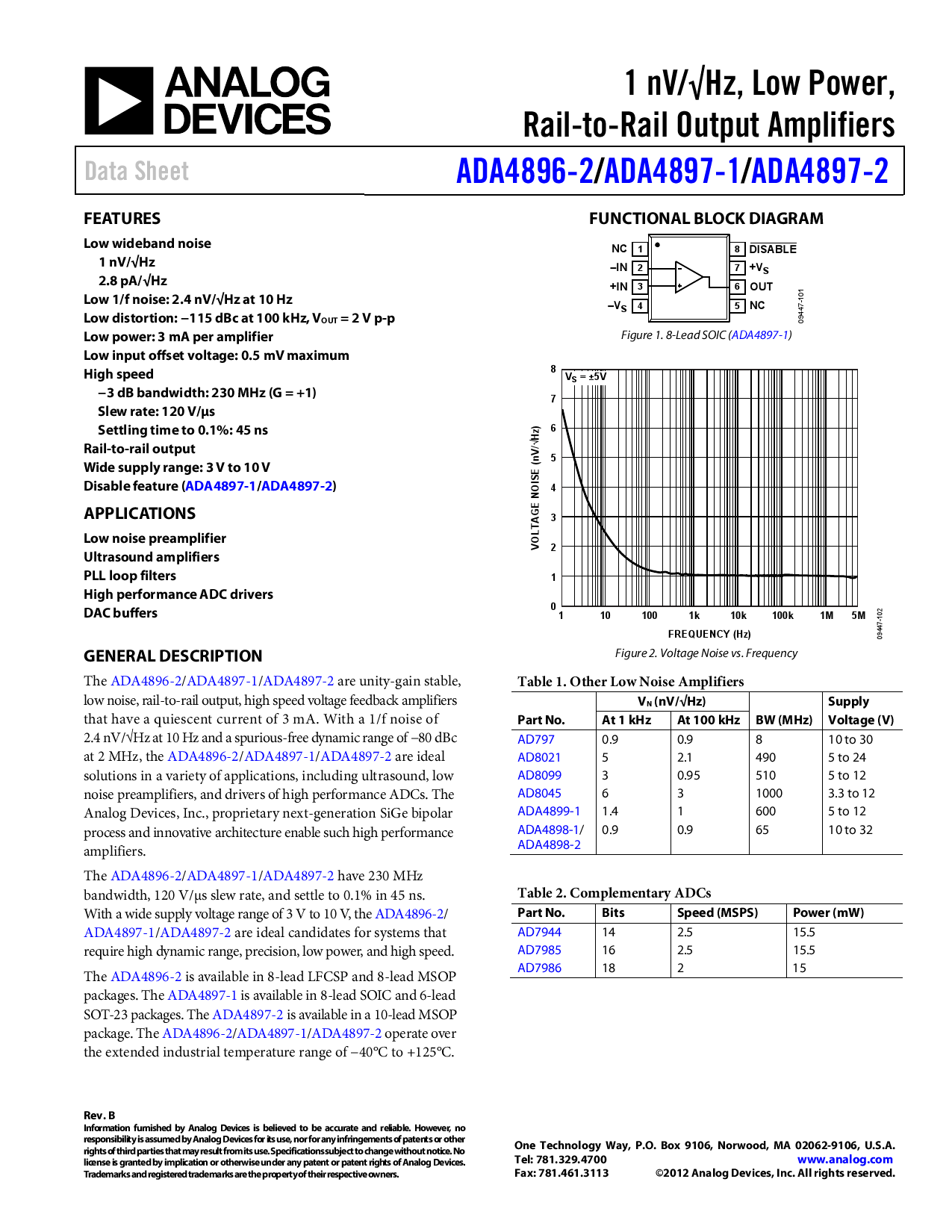 ADA4896-2ARMZ-R7_（ADI(亚德诺)/LINEAR）ADA4896-2ARMZ-R7中文资料_价格_PDF手册-立创电子商城