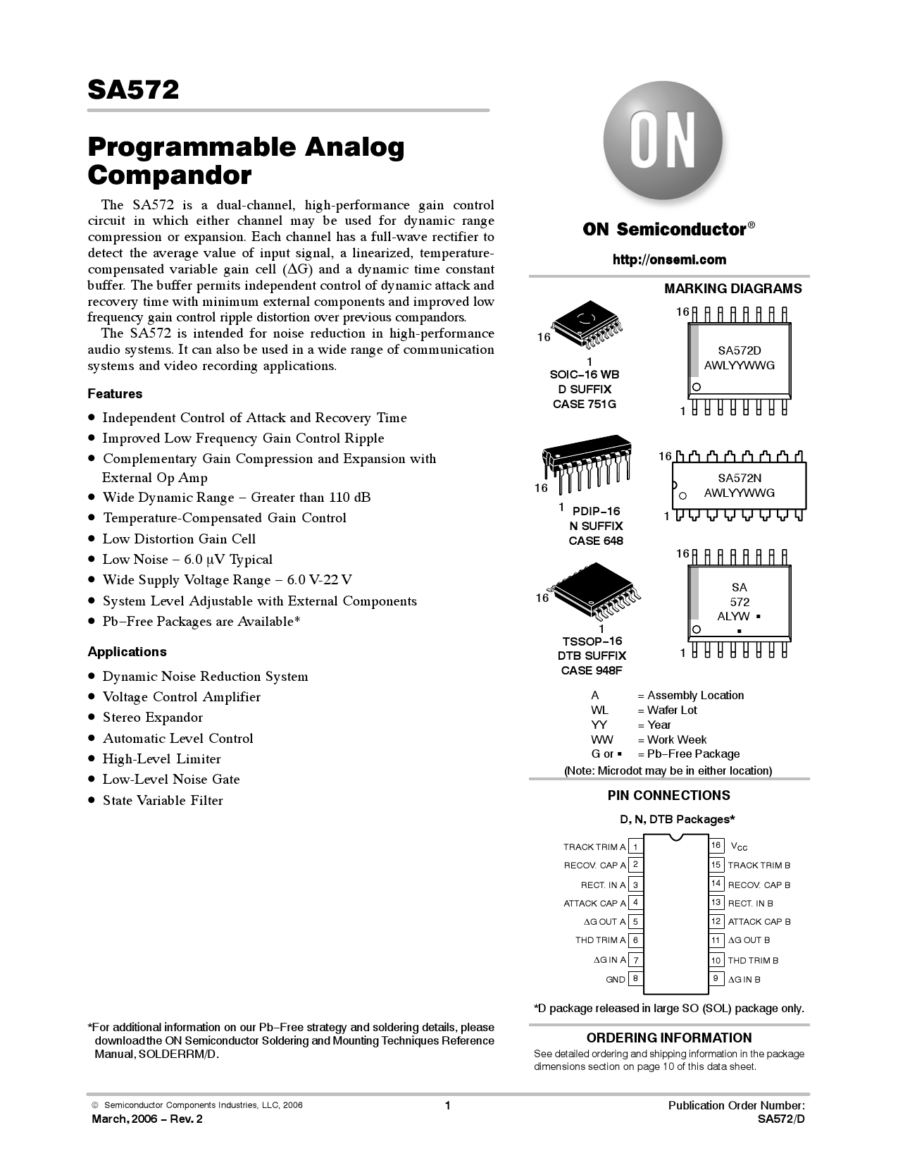 SA572DG_（onsemi(安森美)）SA572DG中文资料_价格_PDF手册-立创电子商城