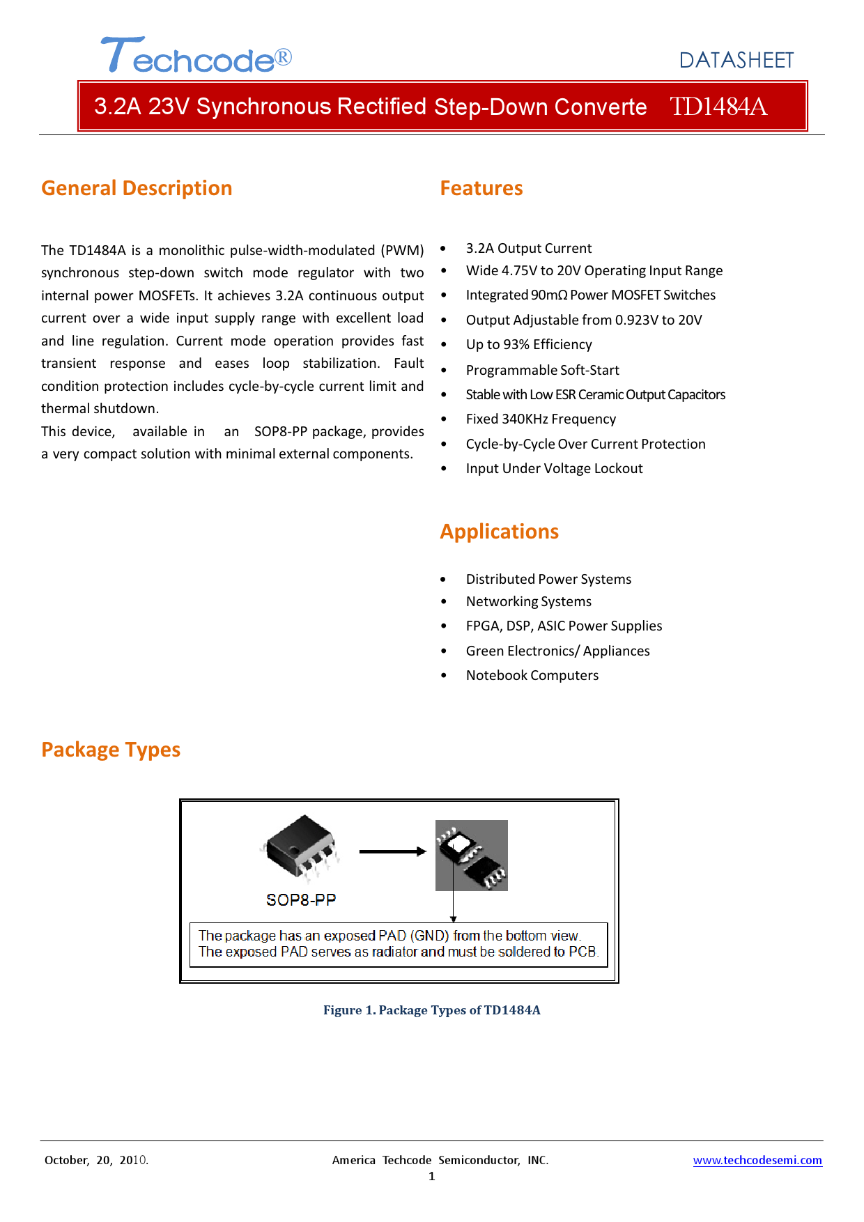 TD1484A_（Techcode(泰德)）TD1484A中文资料_价格_PDF手册-立创电子商城