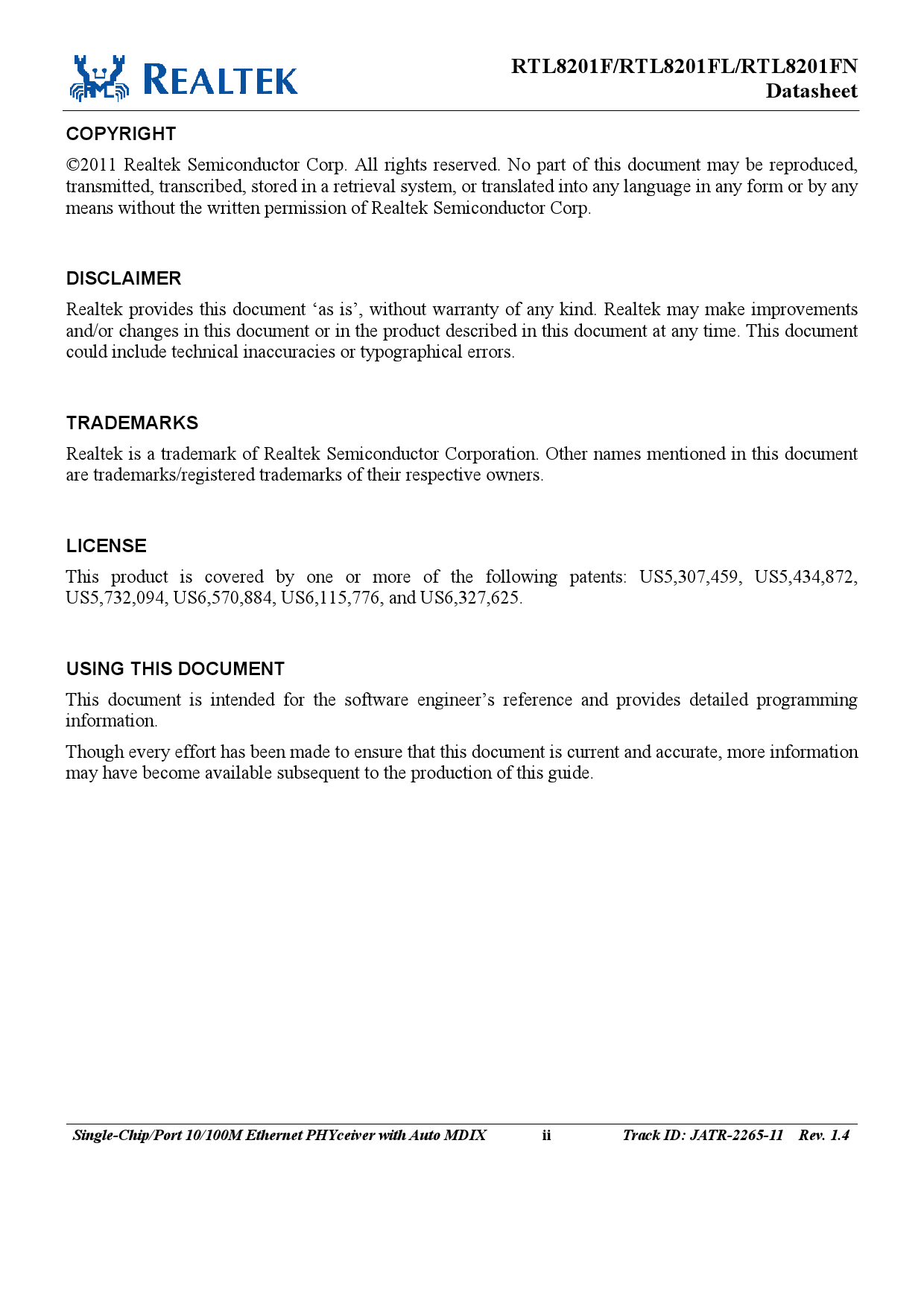 RTL8201F-VB-CG_（REALTEK(瑞昱)）RTL8201F-VB-CG中文资料_价格_PDF手册-立创电子商城