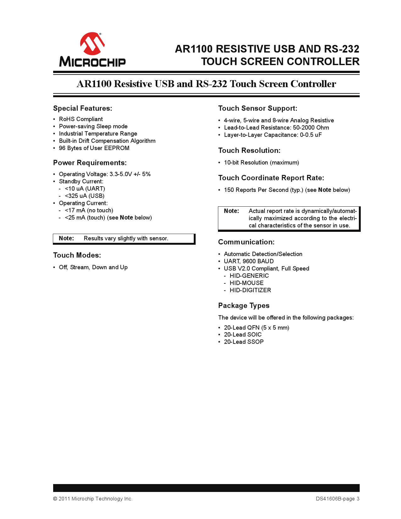 AR1100-I/SS_（MICROCHIP(美国微芯)）AR1100-I/SS中文资料_价格_PDF手册-立创电子商城