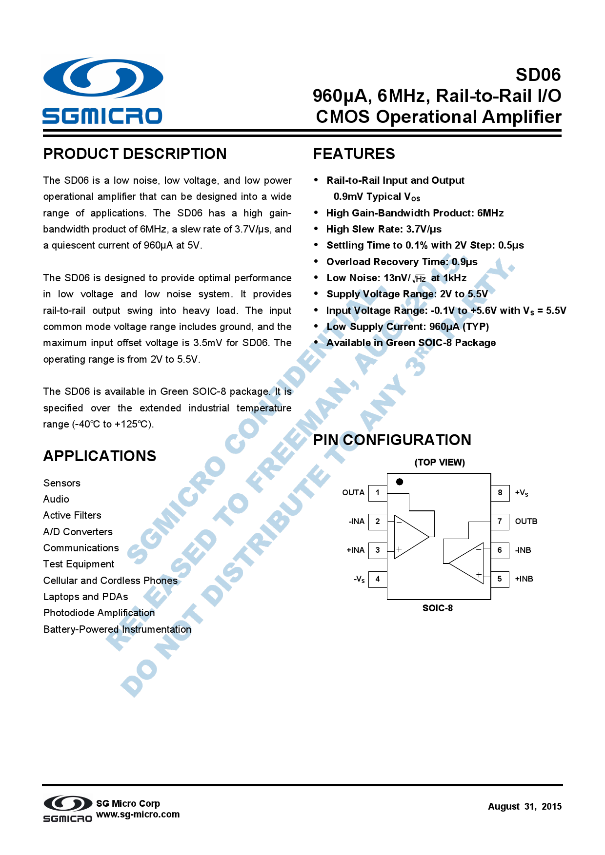 SD06/TR_（SGMICRO(圣邦微)）SD06/TR中文资料_价格_PDF手册-立创电子商城