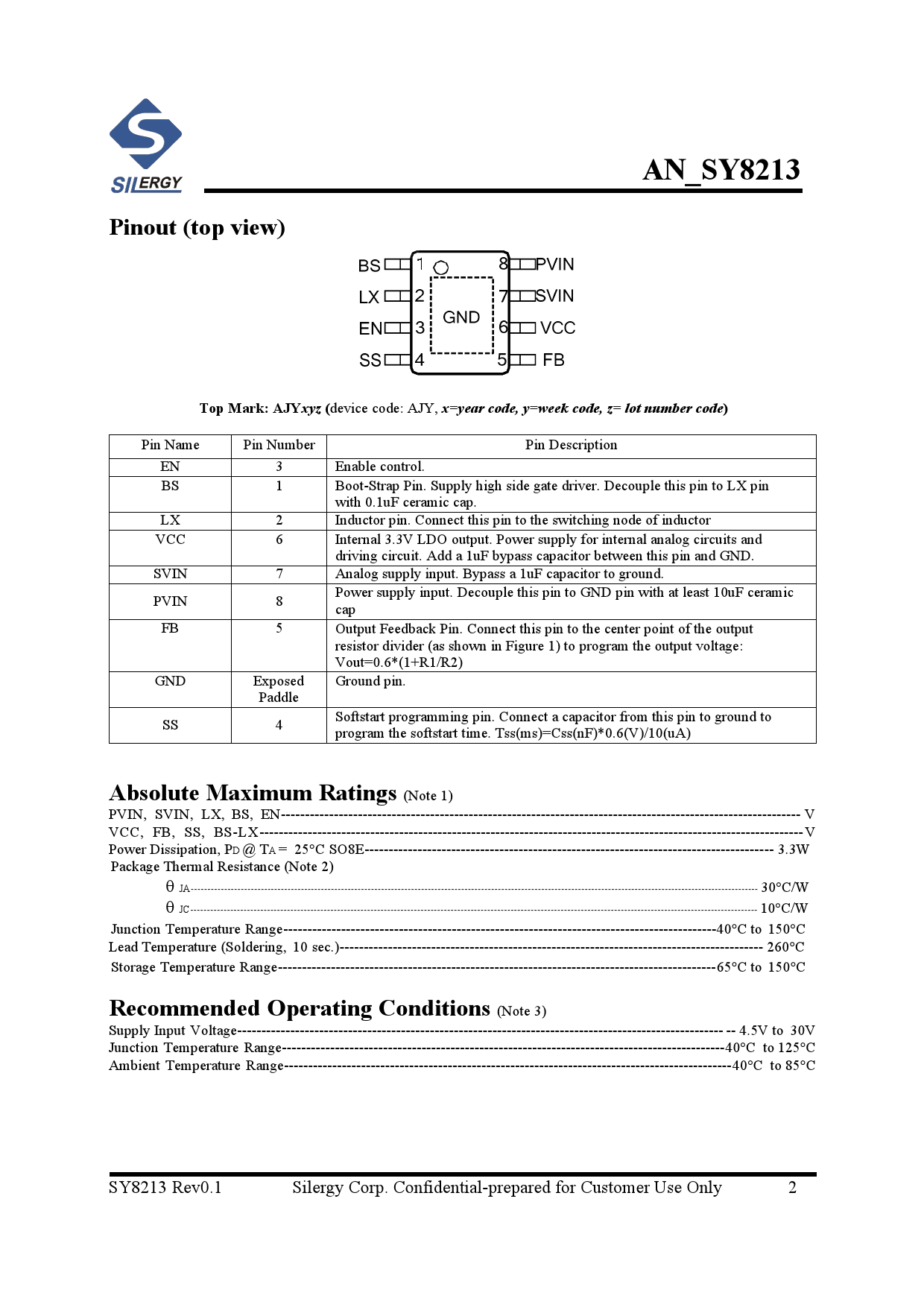 SY8213FCC_（矽力杰silergy）SY8213FCC中文资料_价格_PDF手册-立创电子商城