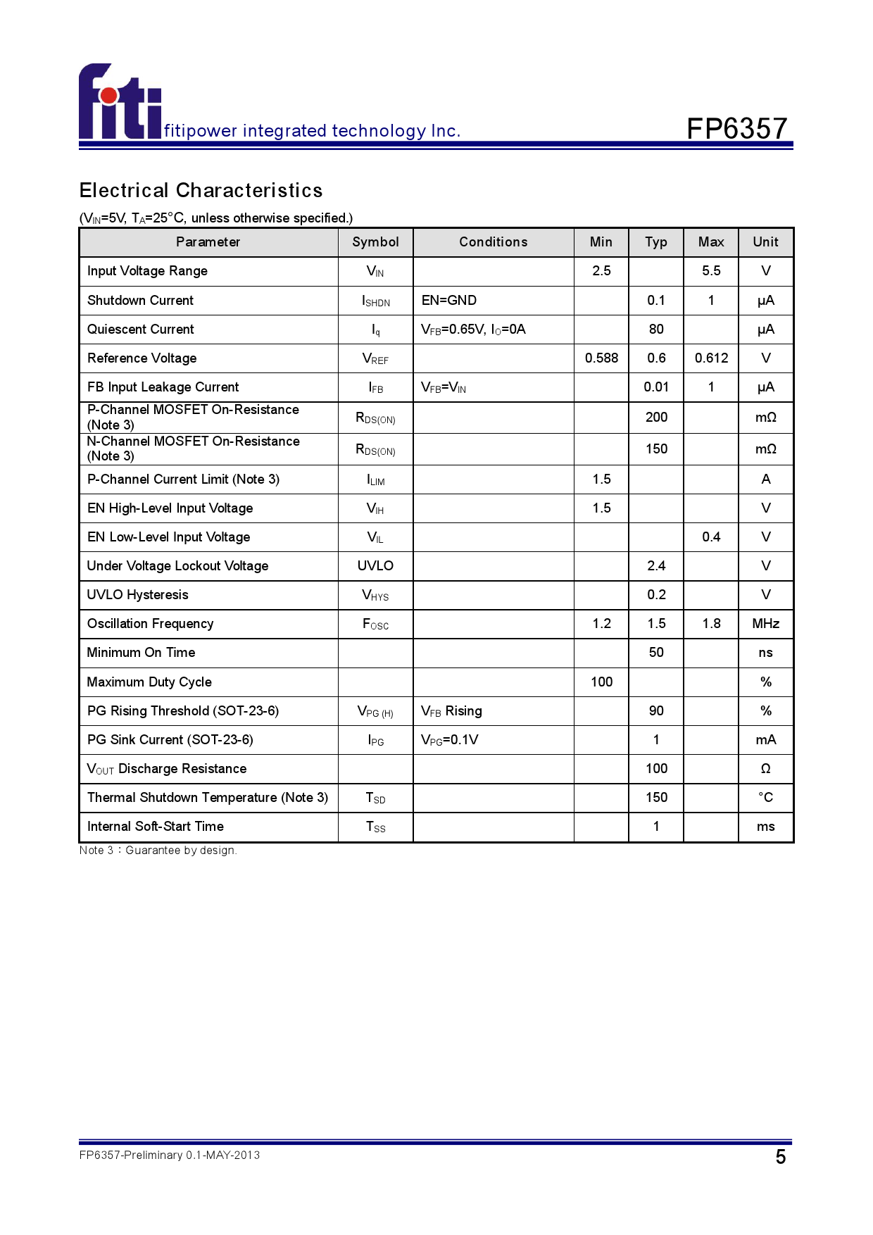 FP6357S5CTR_（FITIPOWER(天钰)）FP6357S5CTR中文资料_价格_PDF手册-立创电子商城