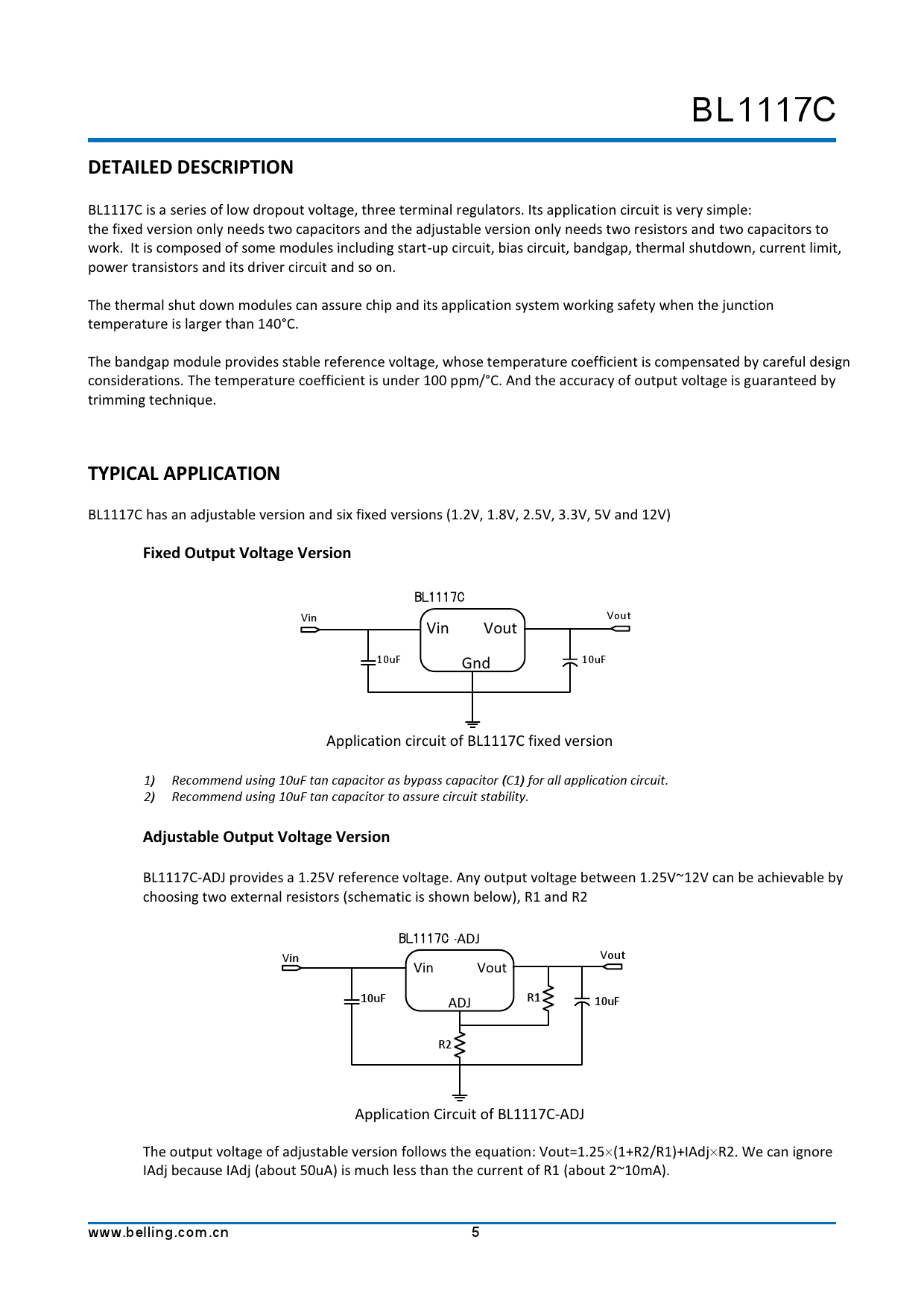 BL1117C-33CM_（BL(上海贝岭)）BL1117C-33CM中文资料_价格_PDF手册-立创电子商城