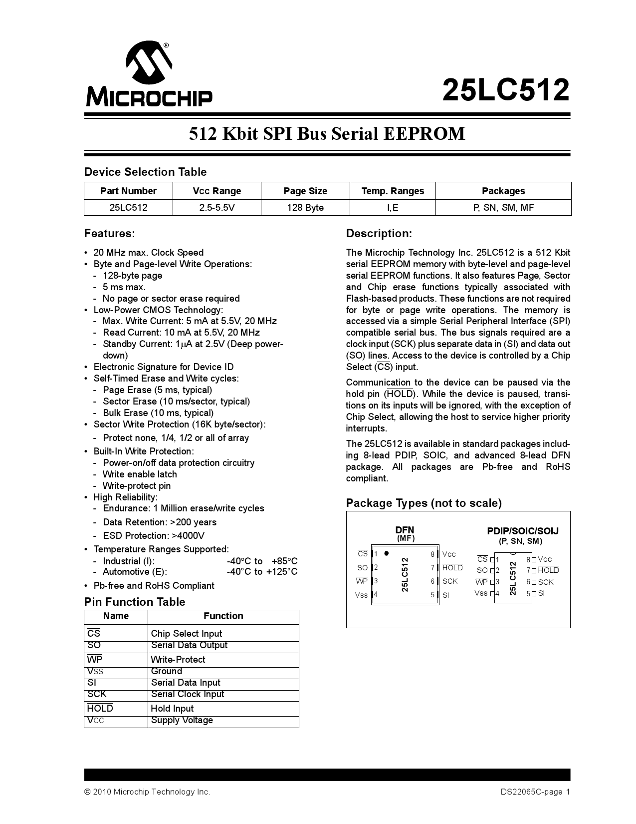 25LC512-I/SM_（MICROCHIP(美国微芯)）25LC512-I/SM中文资料_价格_PDF手册-立创电子商城