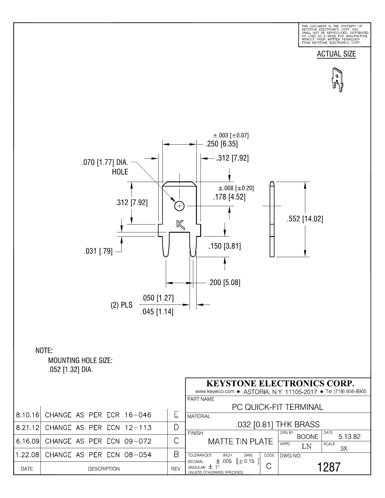 1287_（Keystone）1287中文资料_价格_PDF手册-立创电子商城