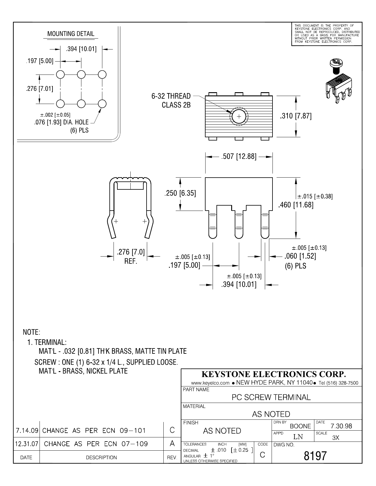 8197_（Keystone）8197中文资料_价格_PDF手册-立创电子商城