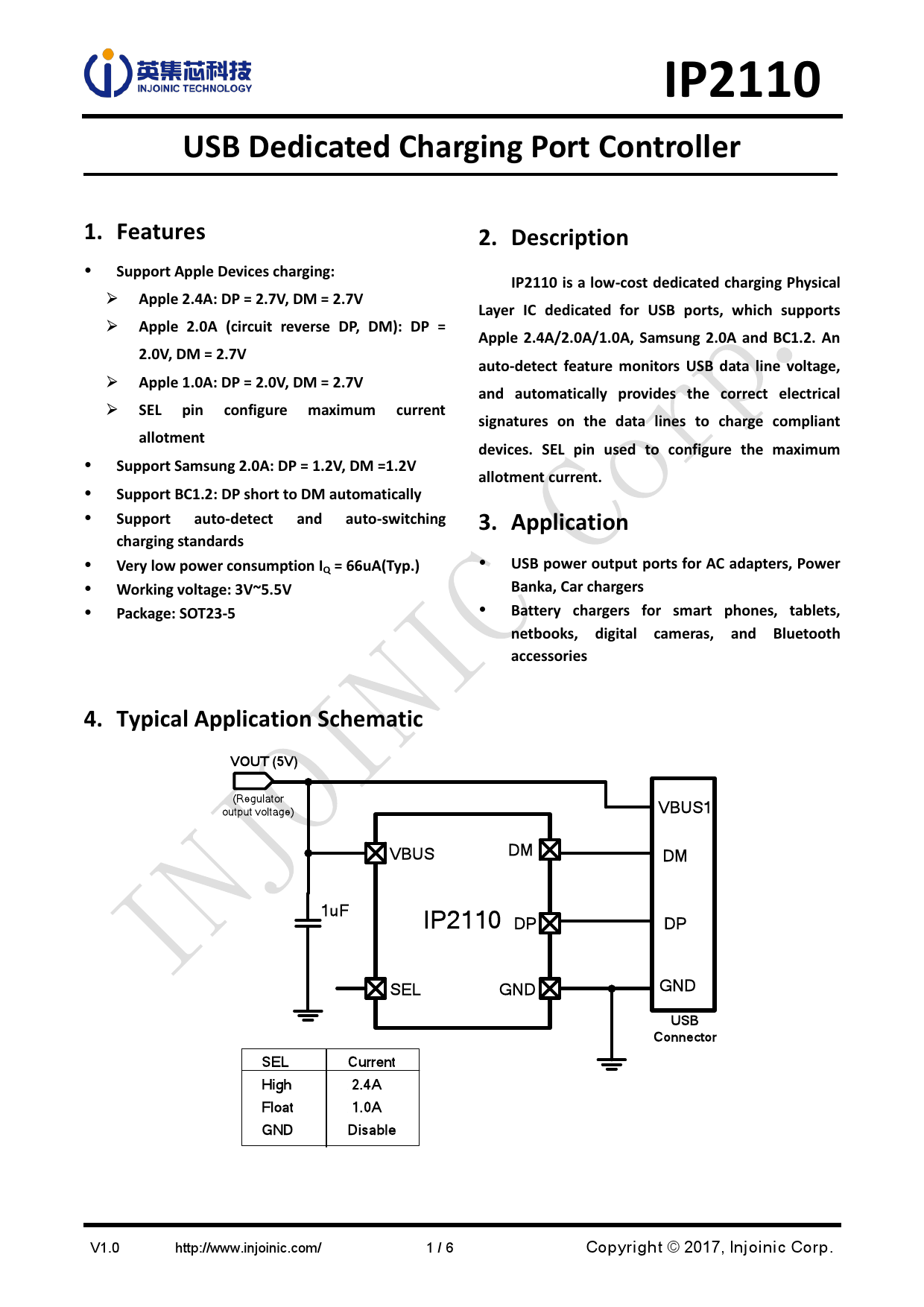 IP2110_（INJOINIC(英集芯)）IP2110中文资料_价格_PDF手册-立创电子商城