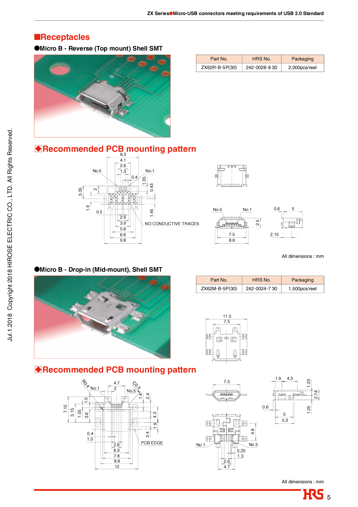 ZX62R-B-5P(30)_（HRS(广濑)）ZX62R-B-5P(30)中文资料_价格_PDF手册-立创电子商城