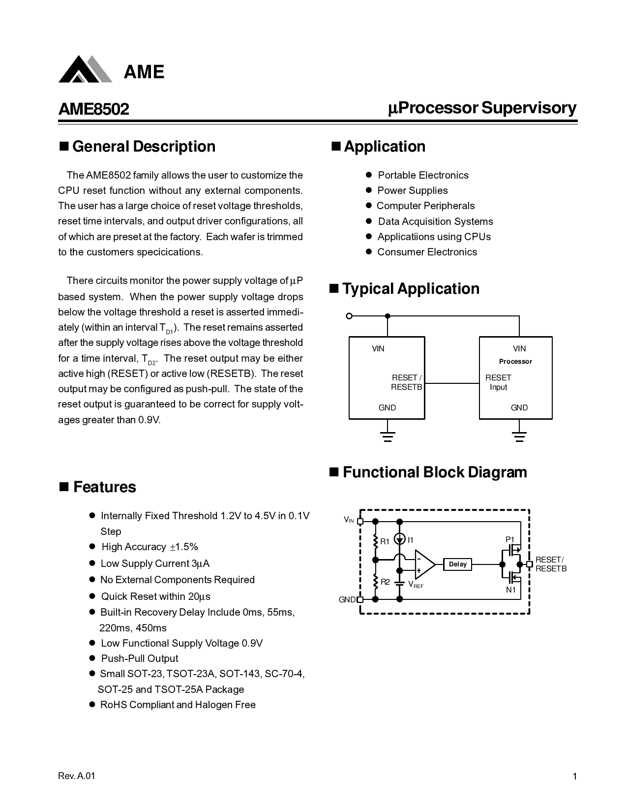 AME8502-AETAD290_（AME(安茂微)）AME8502-AETAD290中文资料_价格_PDF手册-立创电子商城