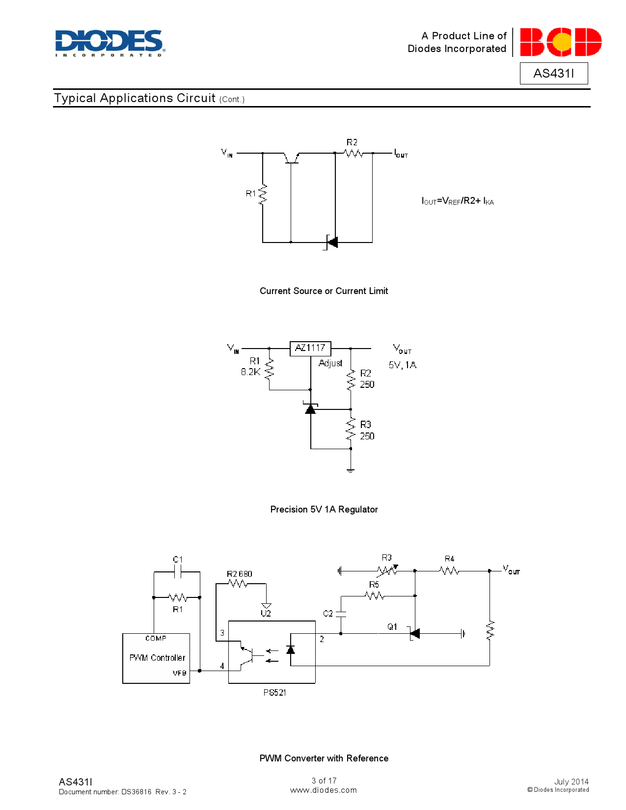 AS431IANTR-G1_（DIODES(美台)）AS431IANTR-G1中文资料_价格_PDF手册-立创电子商城