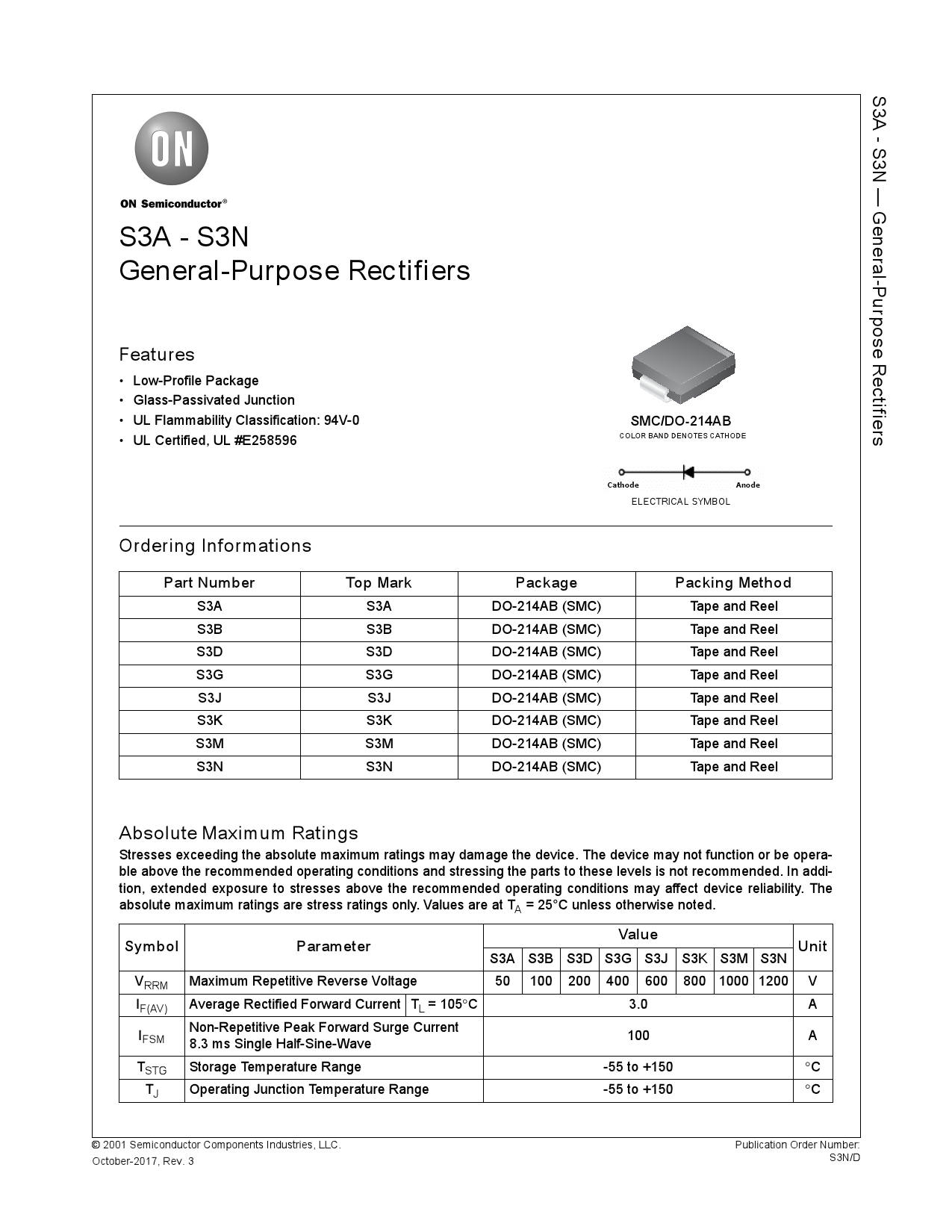 S3M_（onsemi(安森美)）S3M中文资料_价格_PDF手册-立创电子商城