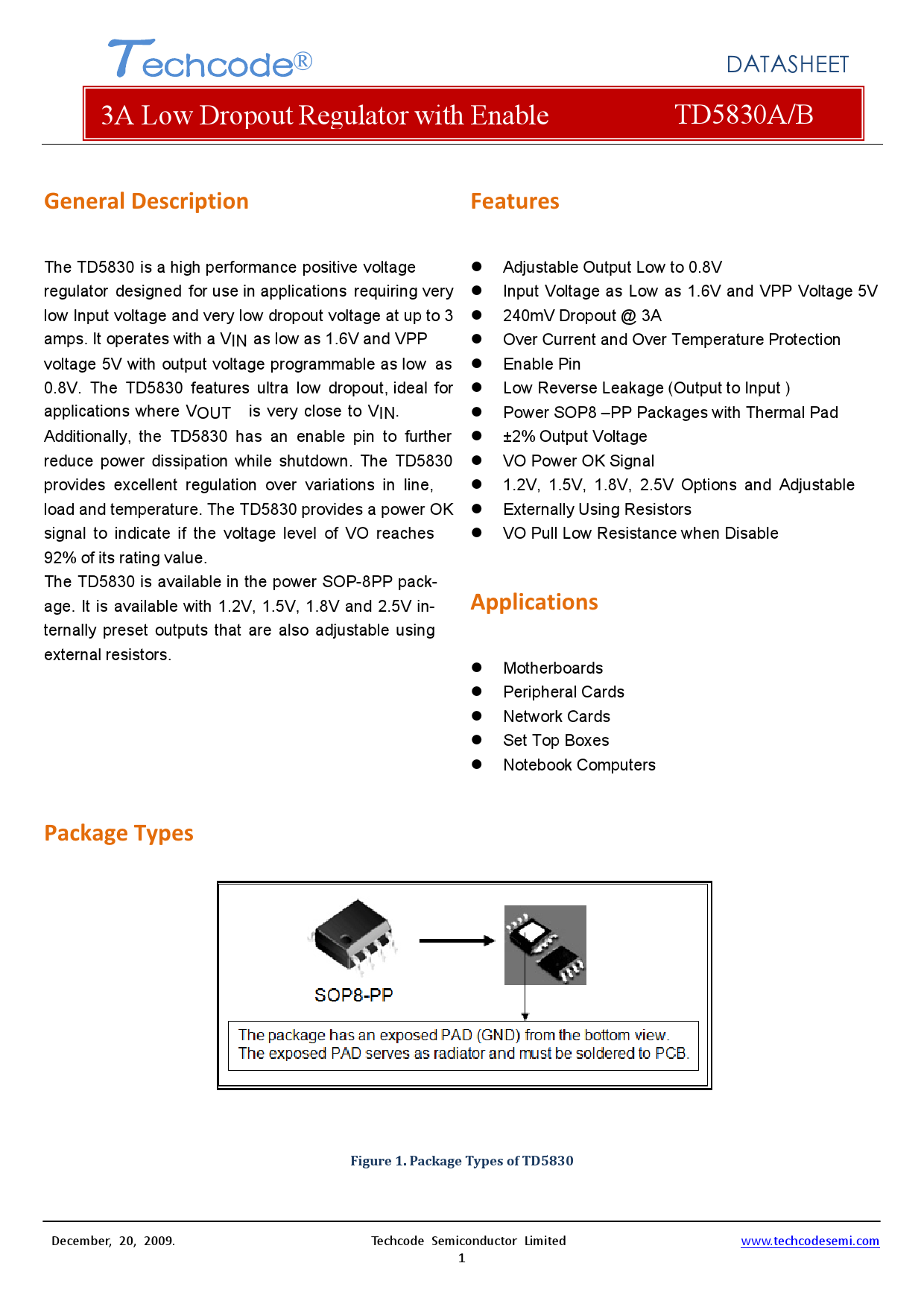 TD5830B_（Techcode(泰德)）TD5830B中文资料_价格_PDF手册-立创电子商城