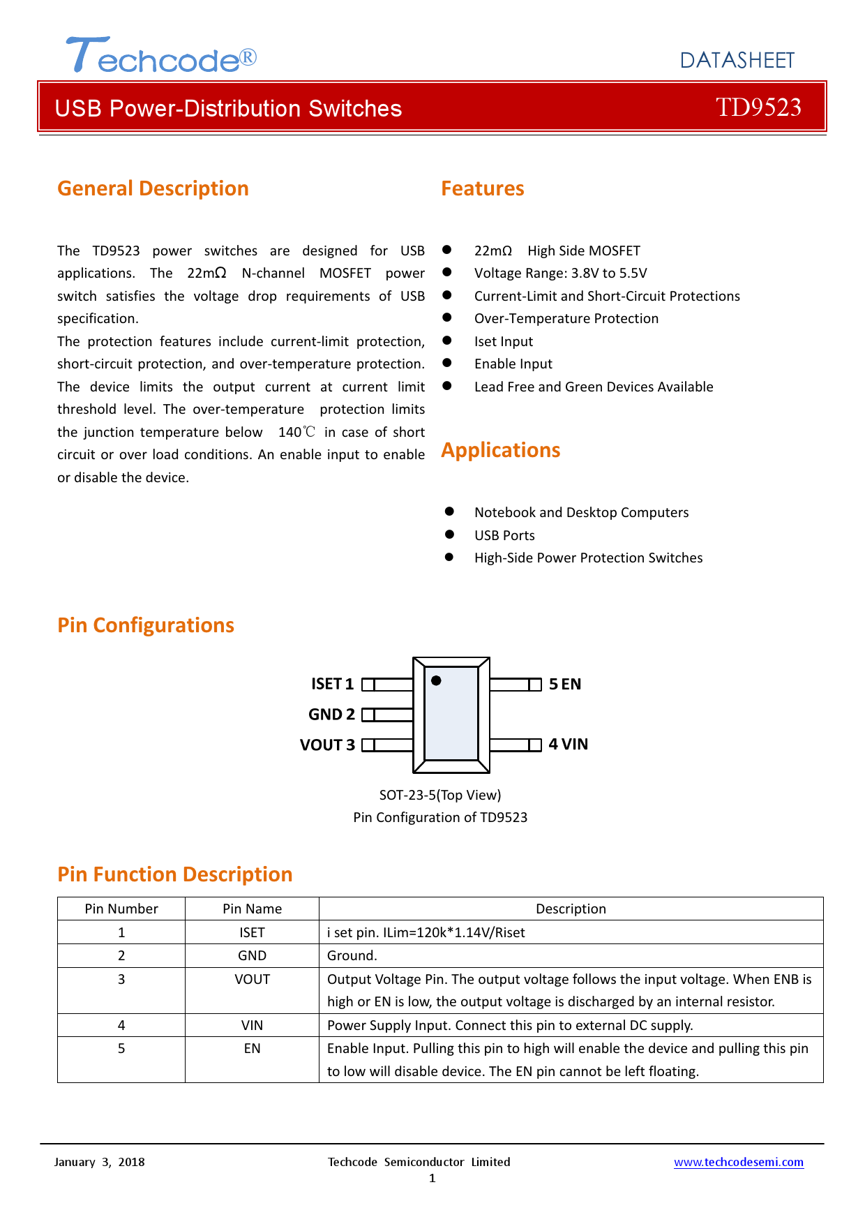 TD9523_（Techcode(泰德)）TD9523中文资料_价格_PDF手册-立创电子商城