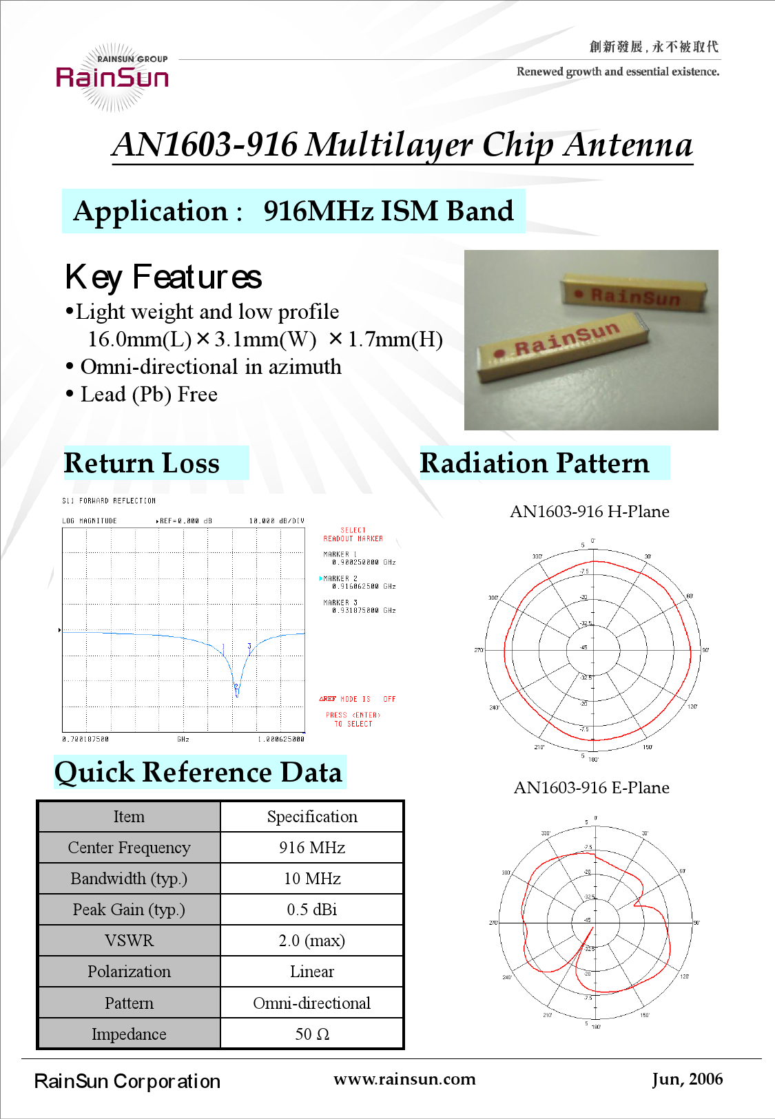 AN1603-916_（rainsun台湾霖昱微）AN1603-916中文资料_价格_PDF手册-立创电子商城