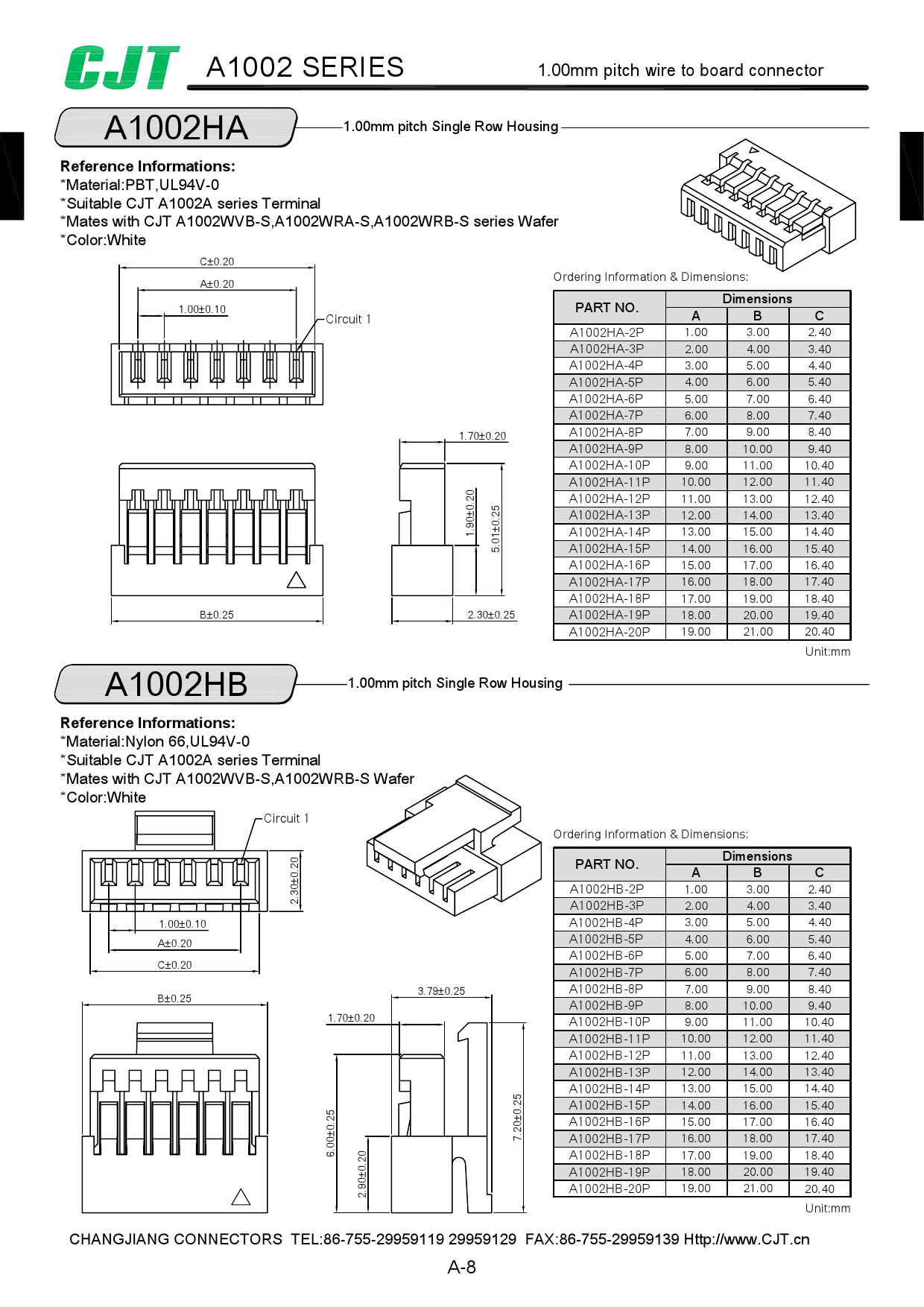A1002WV-S-3P_（CJT(长江连接器)）A1002WV-S-3P中文资料_价格_PDF手册-立创电子商城