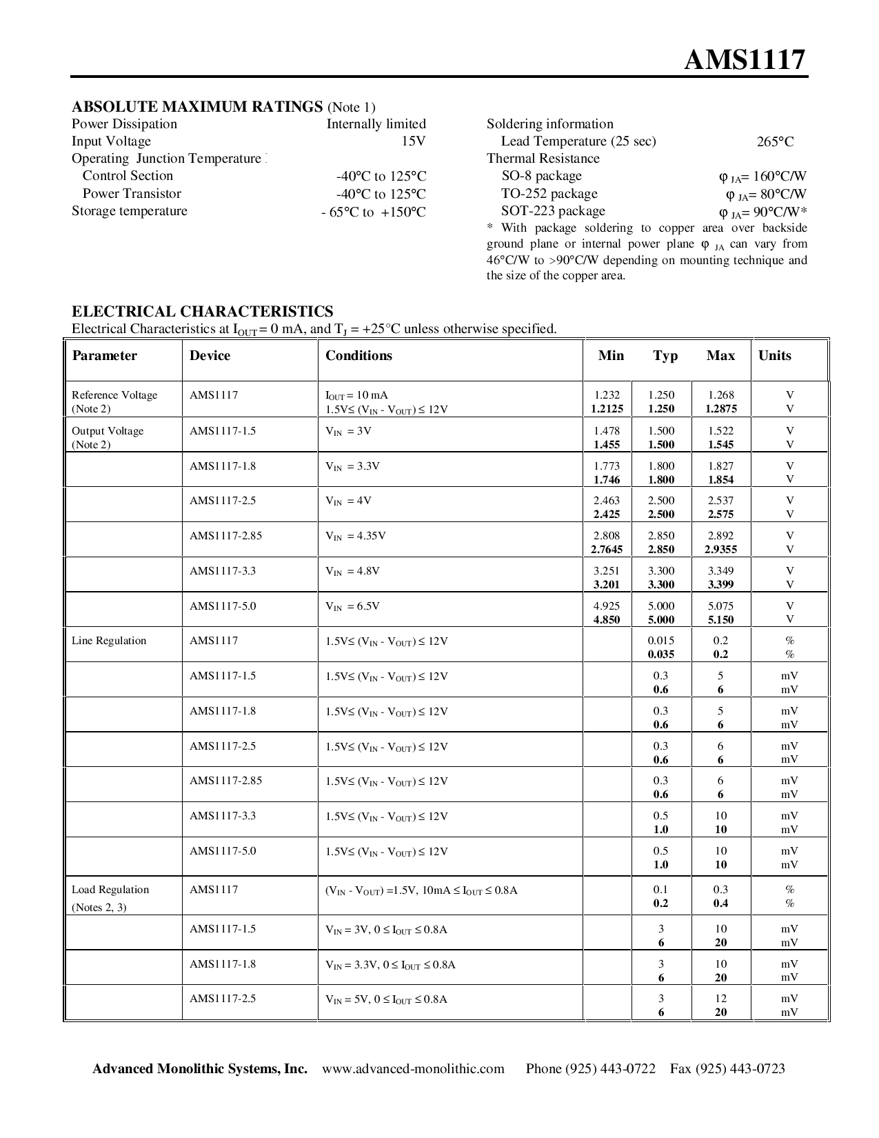 AMS1117-1.5_（AMS）AMS1117-1.5中文资料_价格_PDF手册-立创电子商城