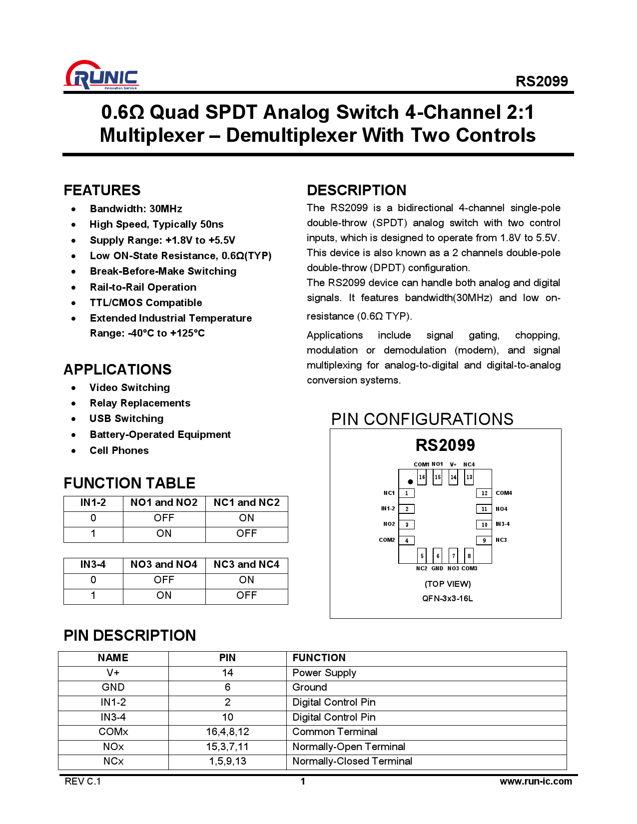 RS2099XTSS16_（RUNIC(润石)）RS2099XTSS16中文资料_价格_PDF手册-立创电子商城