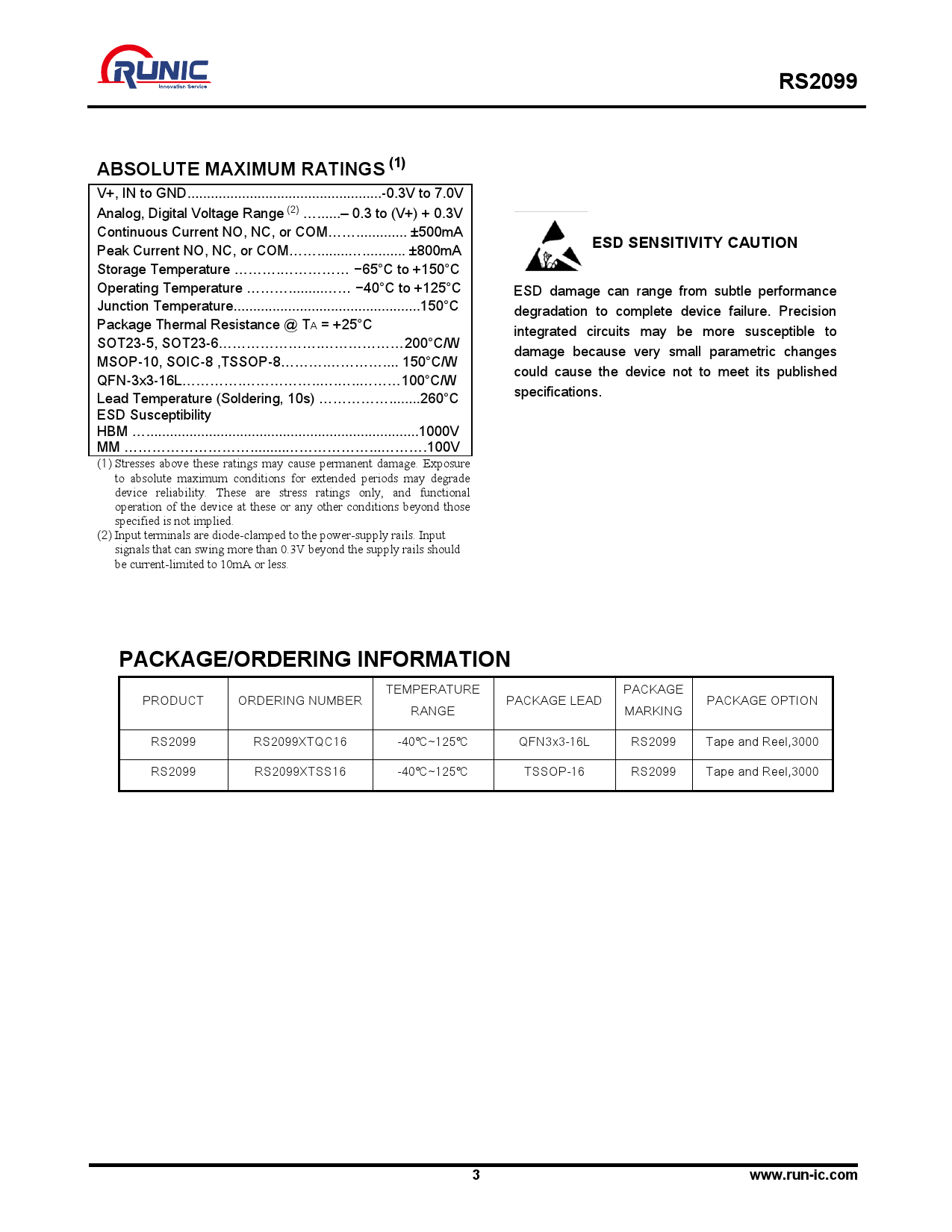 RS2099XTSS16_（RUNIC(润石)）RS2099XTSS16中文资料_价格_PDF手册-立创电子商城