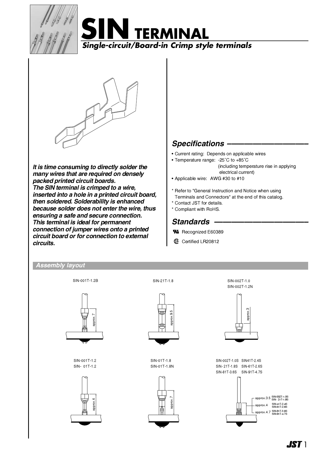 SIN-61T-2.6S_（JST）SIN-61T-2.6S中文资料_价格_PDF手册-立创电子商城