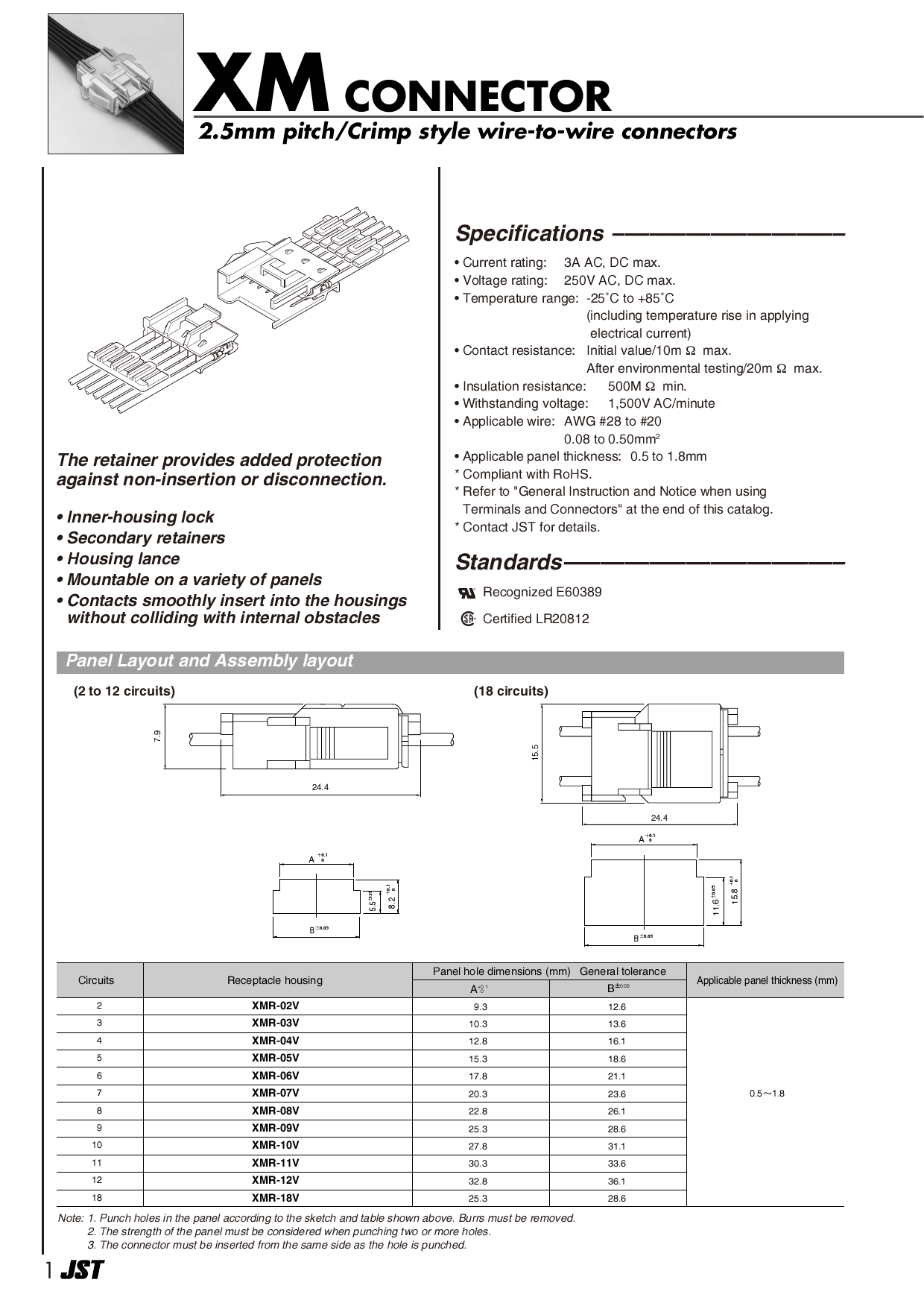 XMS-10V_（JST）XMS-10V中文资料_价格_PDF手册-立创电子商城