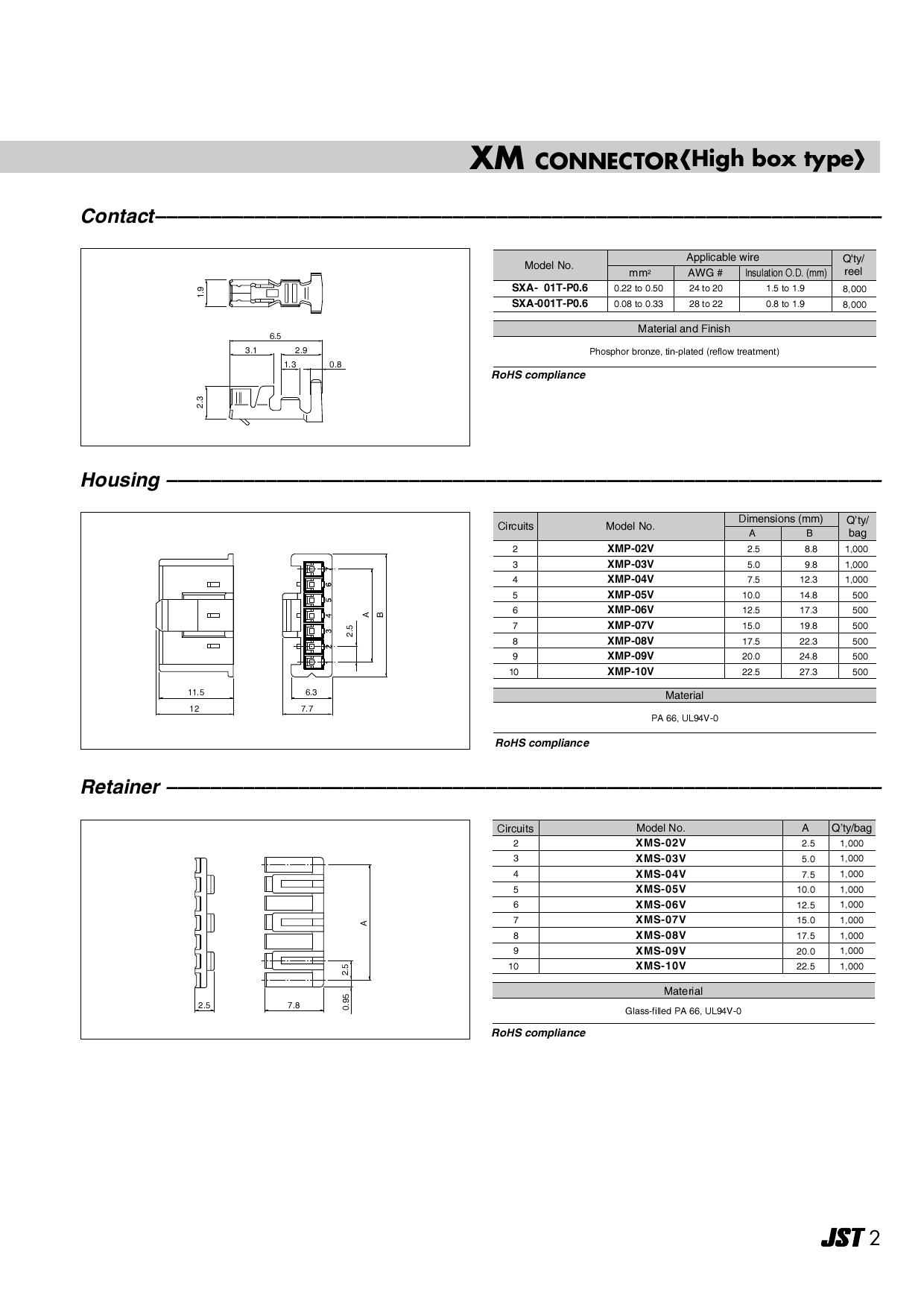 XMP-04V_（JST）XMP-04V中文资料_价格_PDF手册-立创电子商城