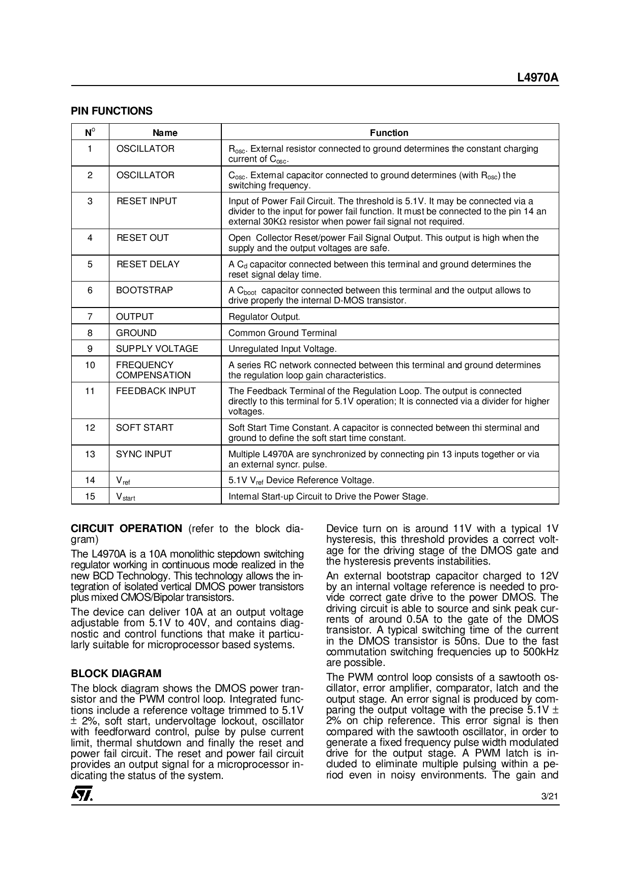 L4970A_（ST(意法半导体)）L4970A中文资料_价格_PDF手册-立创电子商城