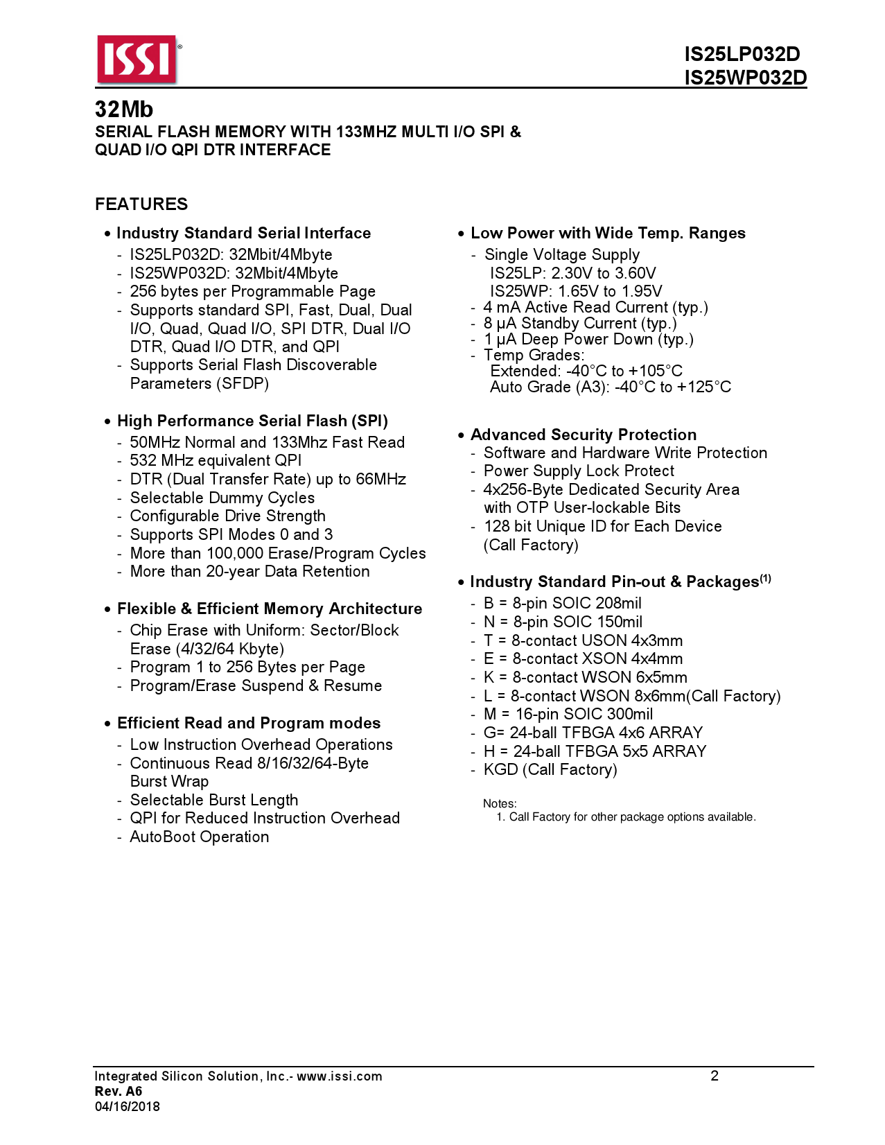IS25WP032D-JTLE-TR_（ISSI(美国芯成)）IS25WP032D-JTLE-TR中文资料_价格_PDF手册-立创电子商城