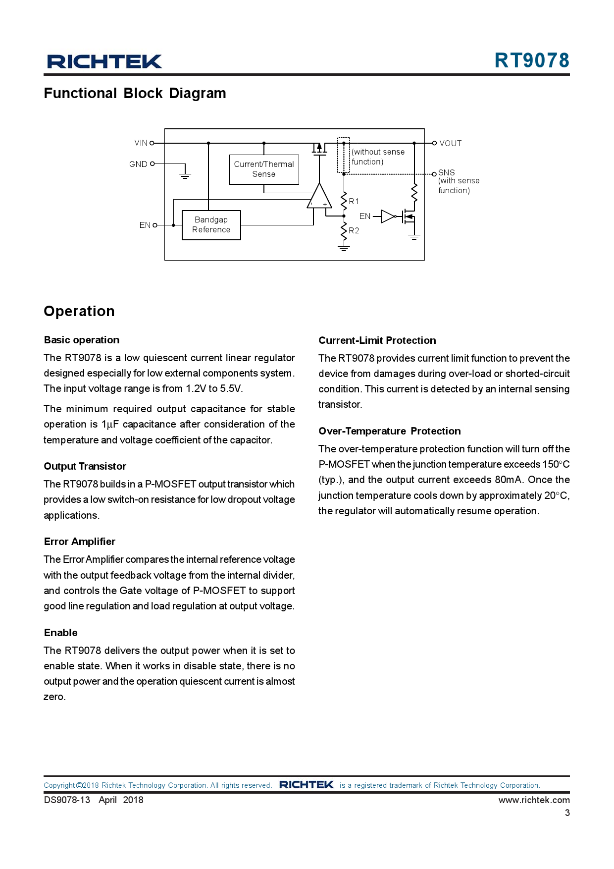 RT9078-18GQZ_（RICHTEK(立锜)）RT9078-18GQZ中文资料_价格_PDF手册-立创电子商城