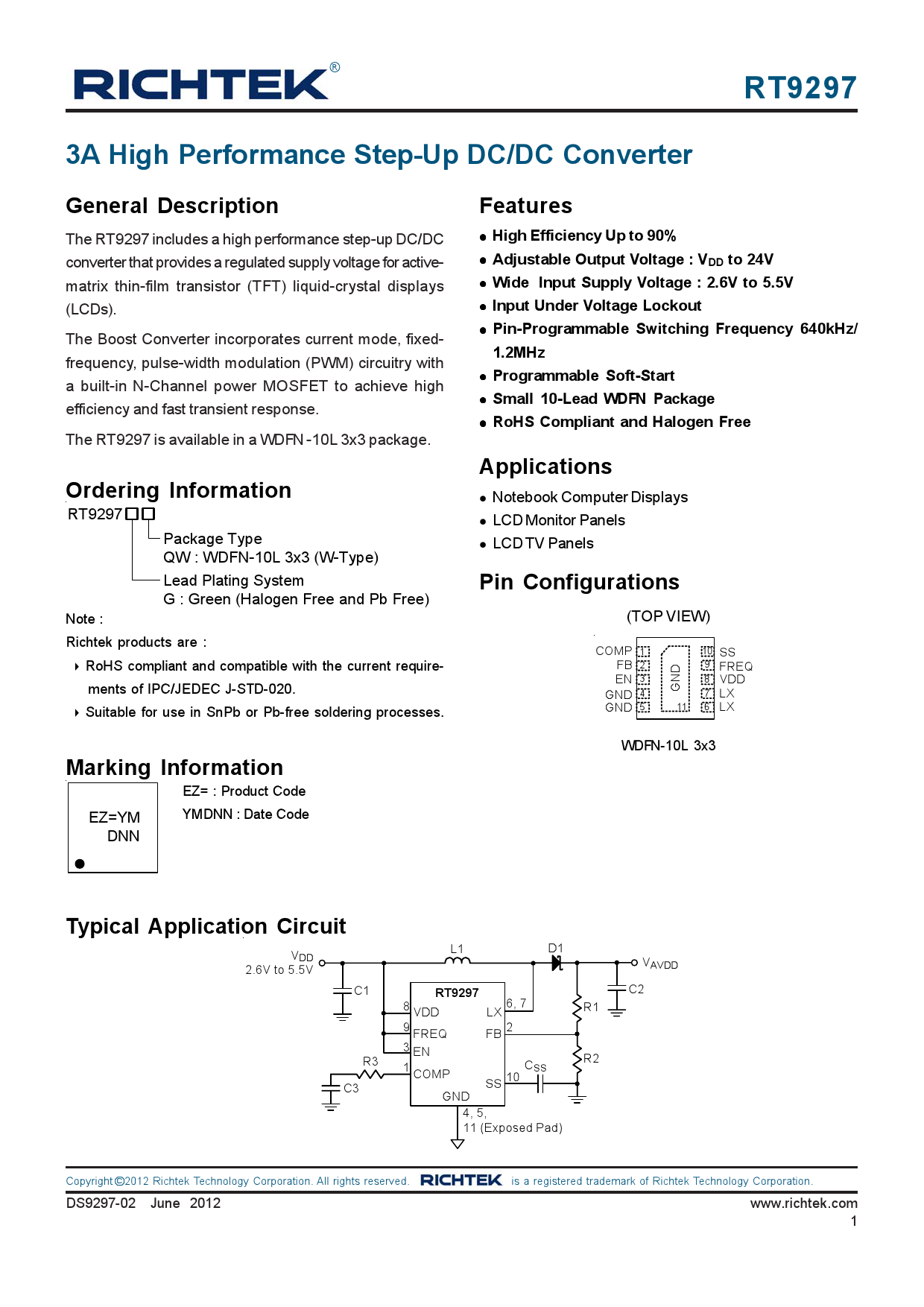 RT9297GQW_（RICHTEK(台湾立锜)）RT9297GQW中文资料_价格_PDF手册-立创电子商城