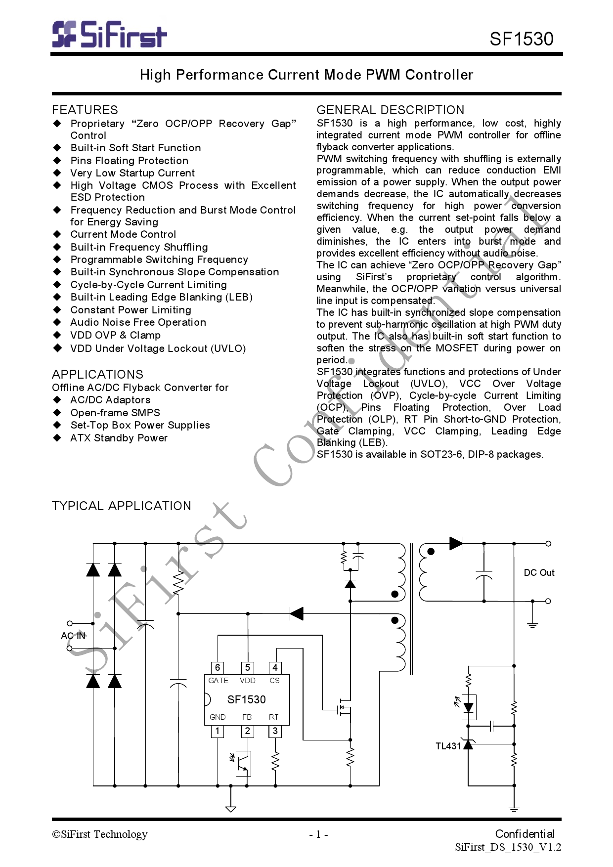 SF1530LGT_（Sifirst(赛威科技)）SF1530LGT中文资料_价格_PDF手册-立创电子商城