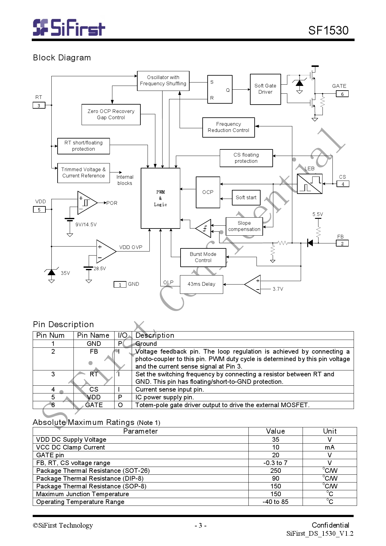 SF1530LGT_（Sifirst(赛威科技)）SF1530LGT中文资料_价格_PDF手册-立创电子商城