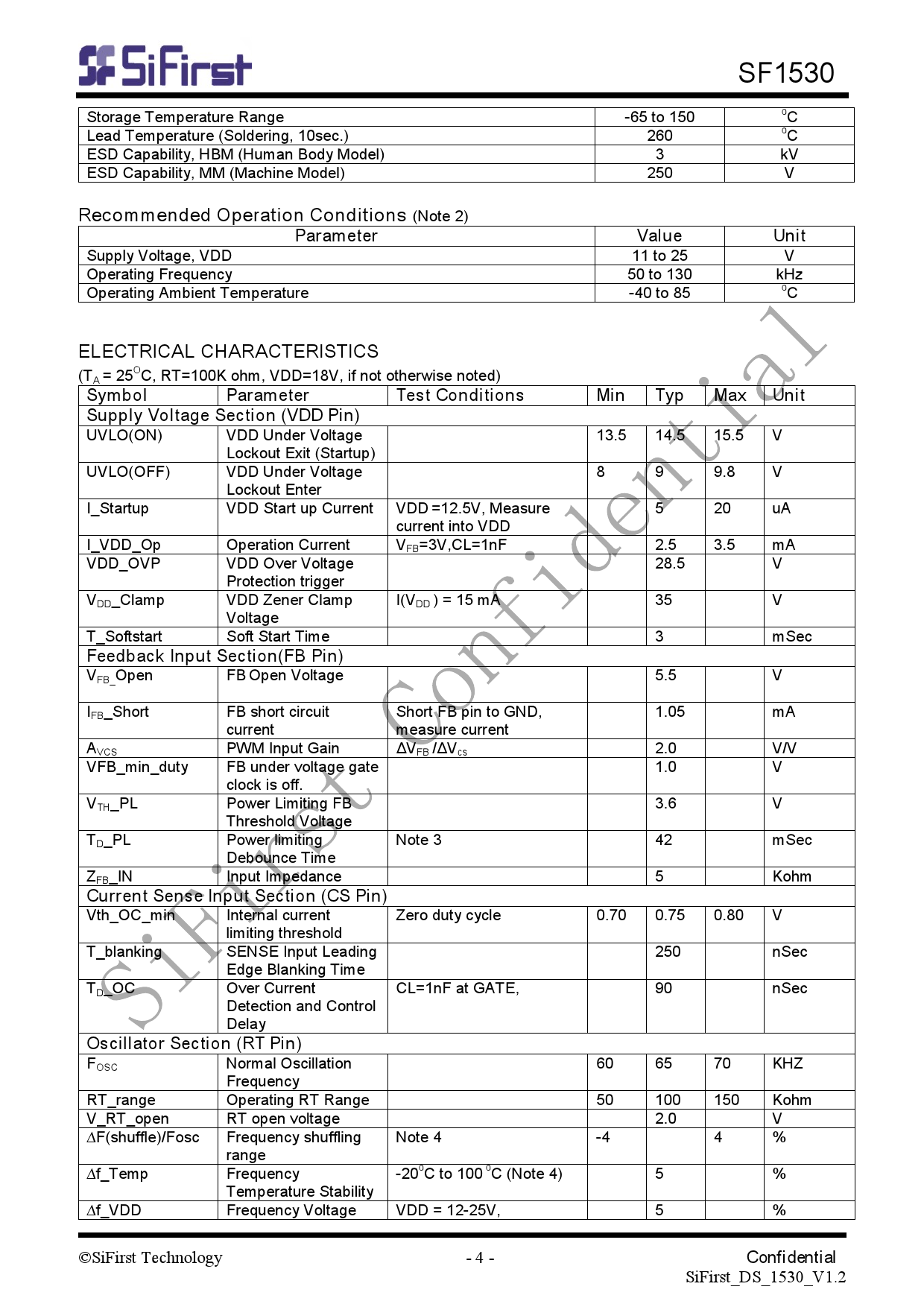 SF1530LGT_（Sifirst(赛威科技)）SF1530LGT中文资料_价格_PDF手册-立创电子商城