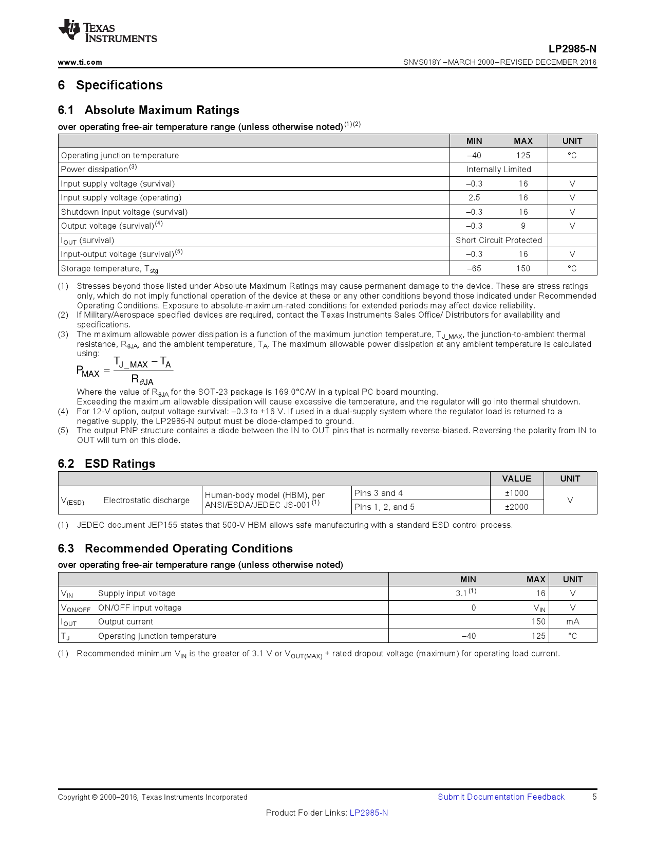 LP2985AIM5X-3.3/NOPB_（TI(德州仪器)）LP2985AIM5X-3.3/NOPB中文资料_价格_PDF手册-立创电子商城