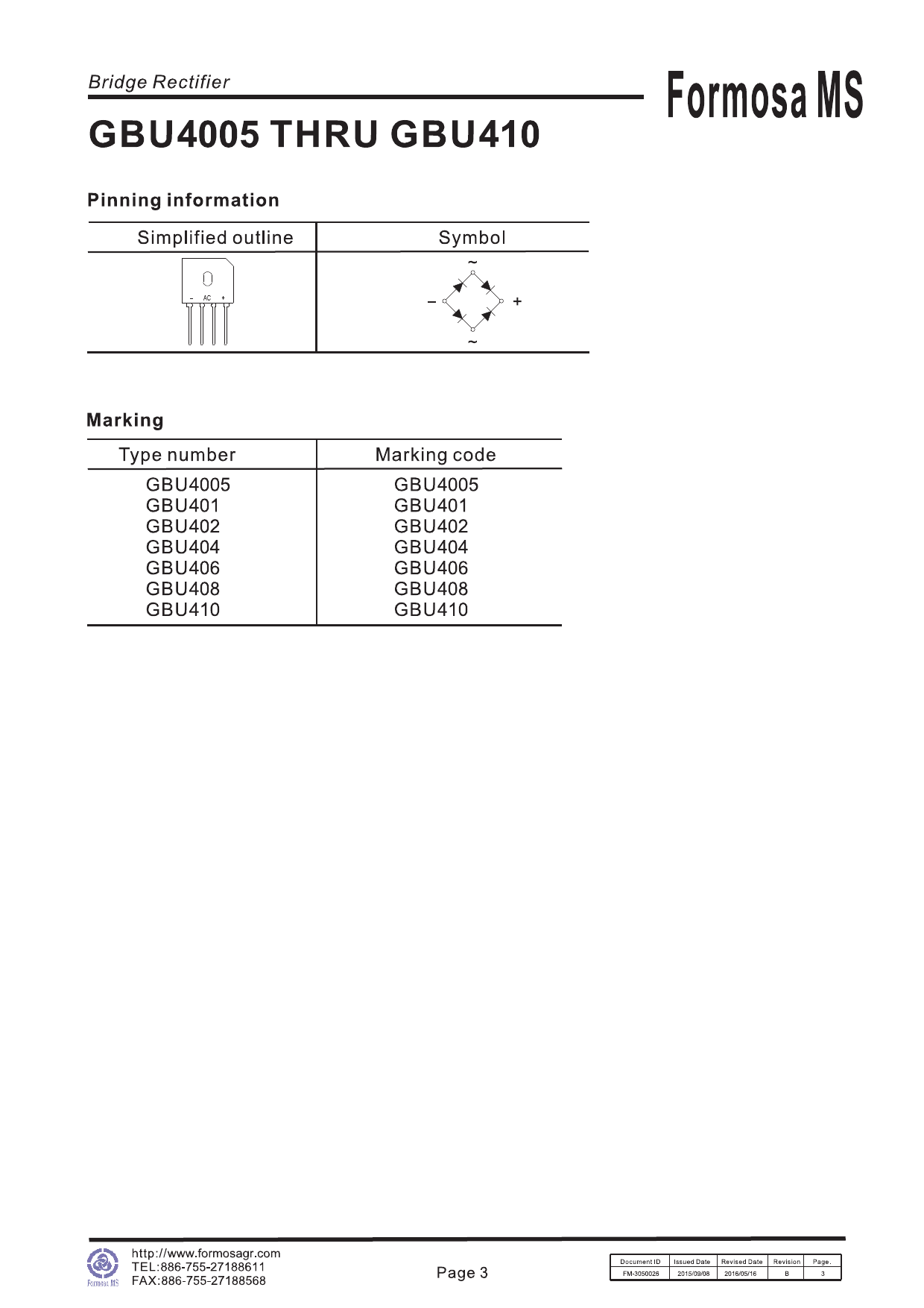 GBU410_（FMS(美丽微)）GBU410中文资料_价格_PDF手册-立创电子商城