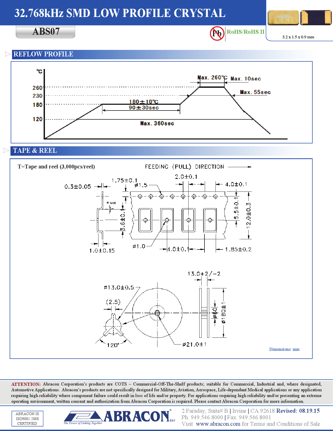 ABS07-32.768KHZ-7-T_（ABRACON）ABS07-32.768KHZ-7-T中文资料_价格_PDF手册-立创电子商城