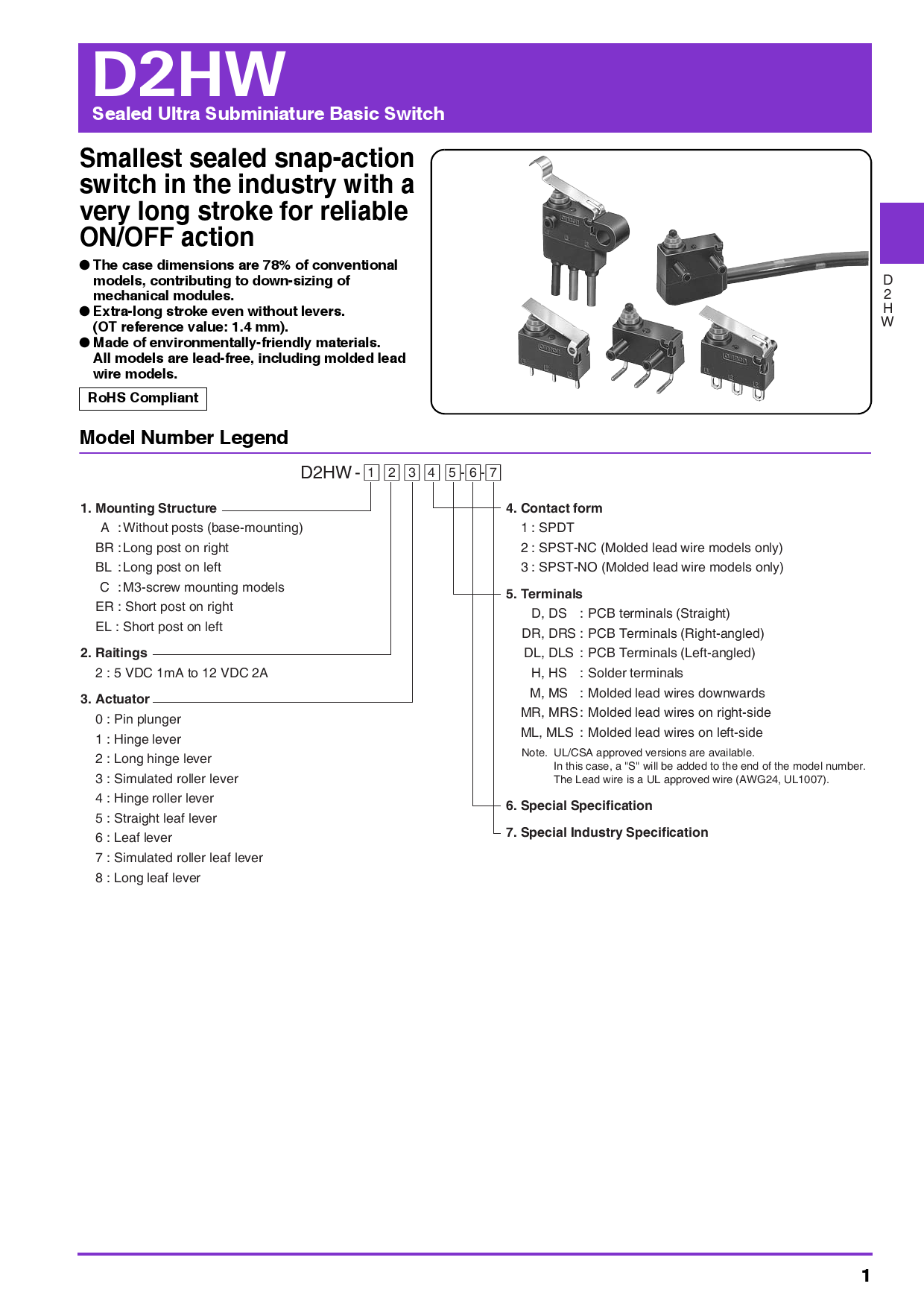 D2HW-C221H-AQ_（OMRON(欧姆龙)）D2HW-C221H-AQ中文资料_价格_PDF手册-立创电子商城