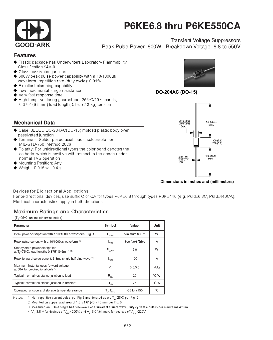 P6KE33CA_（GOOD-ARK(固锝)）P6KE33CA中文资料_价格_PDF手册-立创电子商城