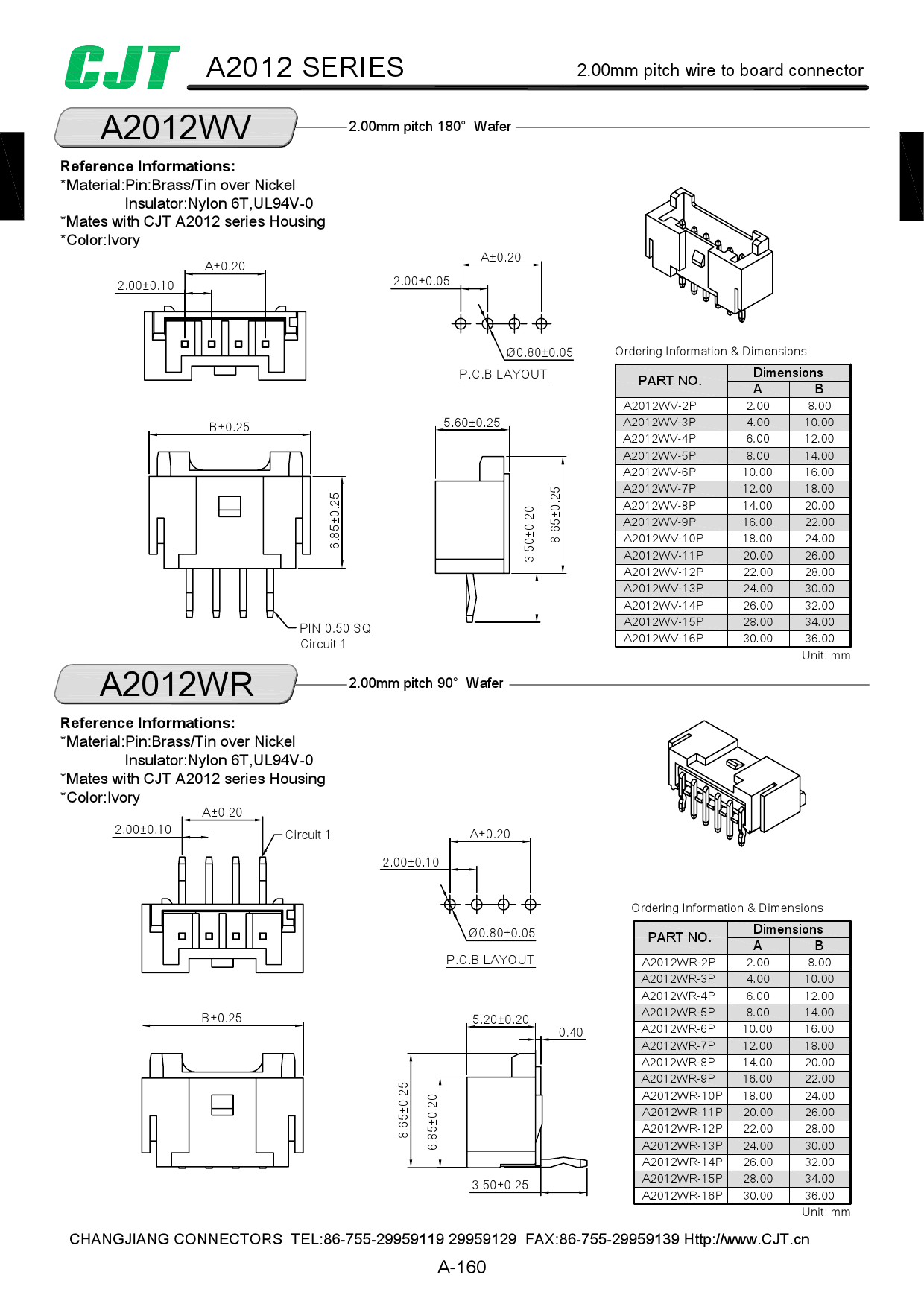 A2012WV-S-2P_（CJT(长江连接器)）A2012WV-S-2P中文资料_价格_PDF手册-立创电子商城