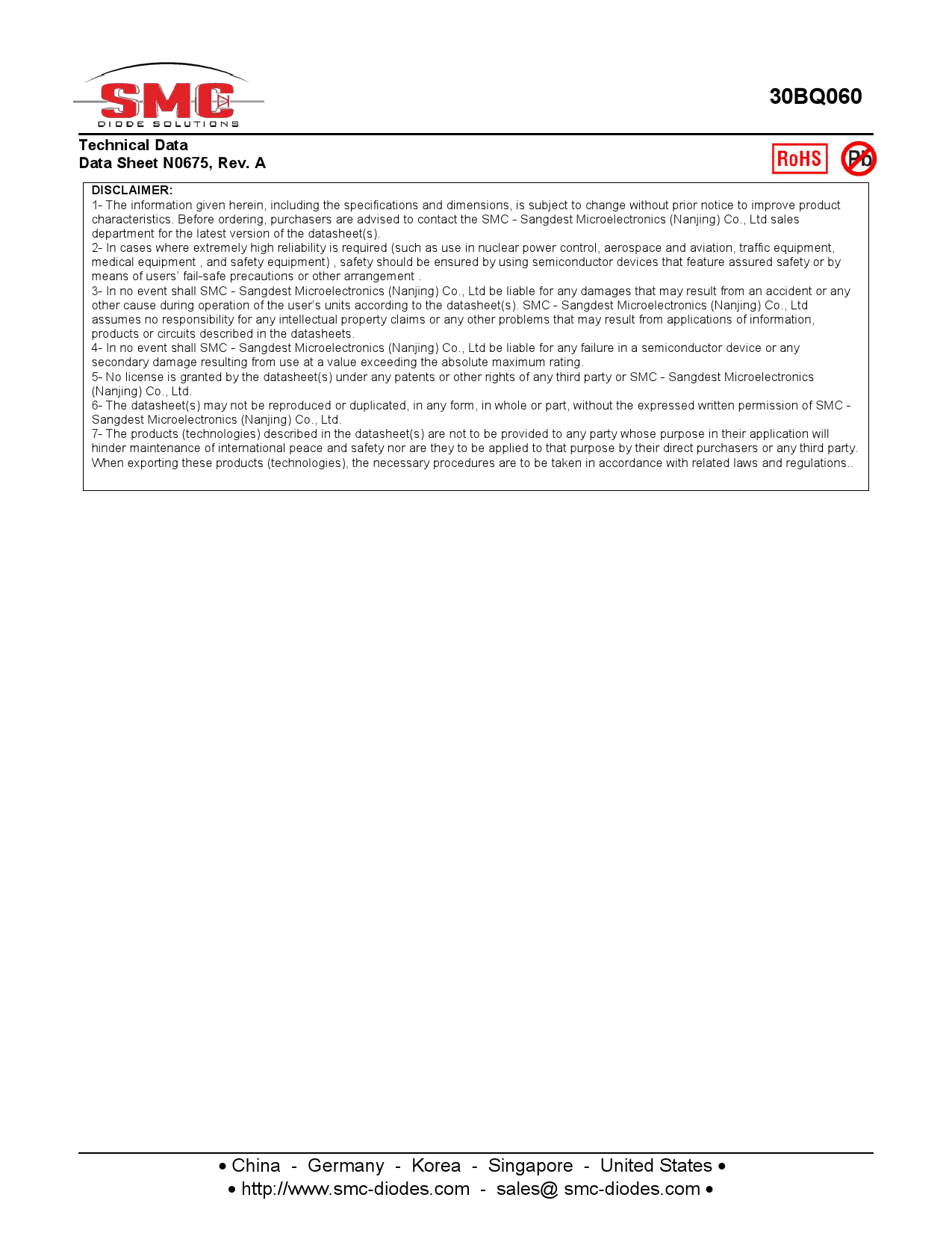 30BQ060_（SMC(桑德斯)）30BQ060中文资料_价格_PDF手册-立创电子商城