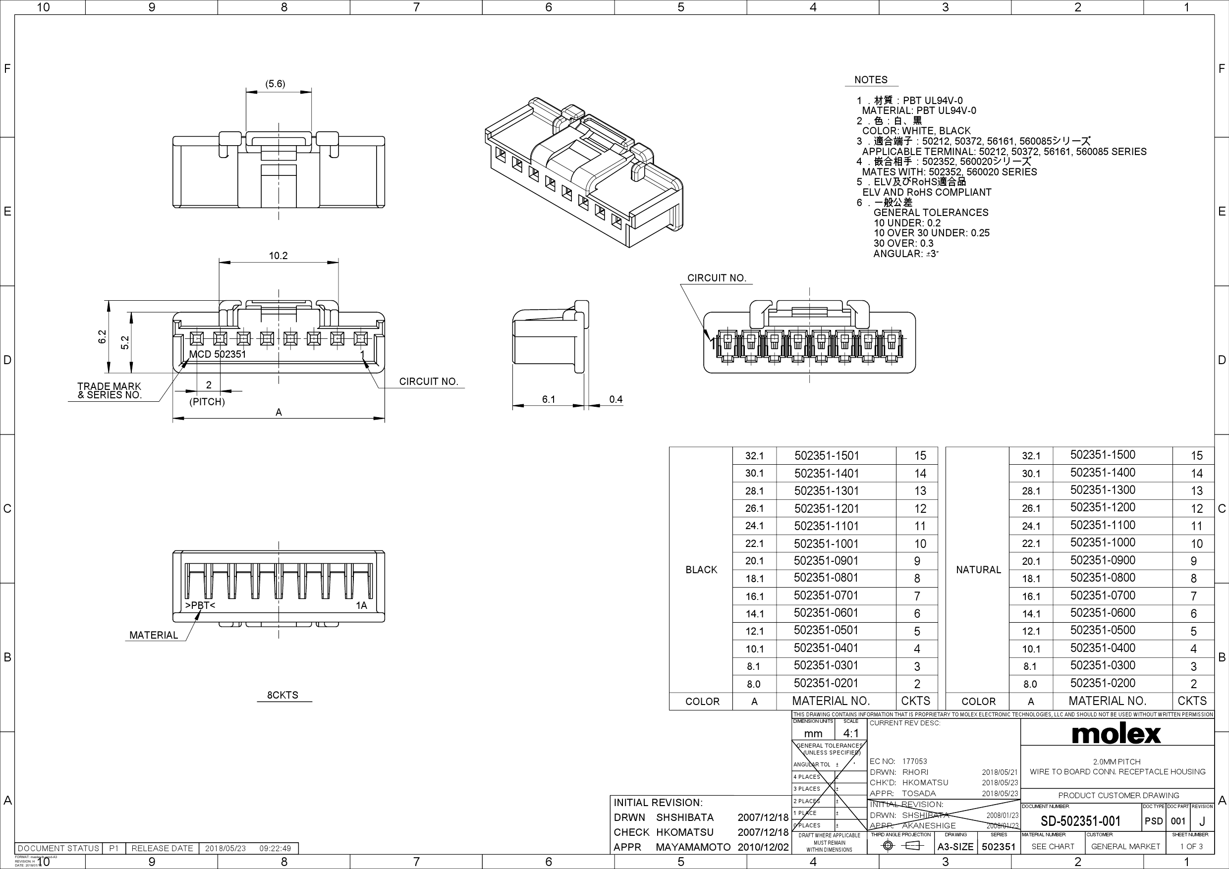 5023510500_（MOLEX）5023510500中文资料_价格_PDF手册-立创电子商城