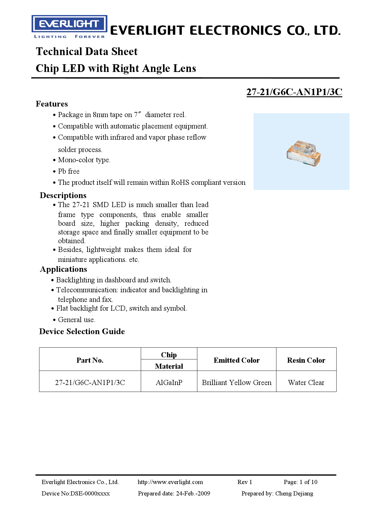 27-21/G6C-AN1P1/3C_（EVERLIGHT(台湾亿光)）27-21/G6C-AN1P1/3C中文资料_价格_PDF手册-立创电子商城