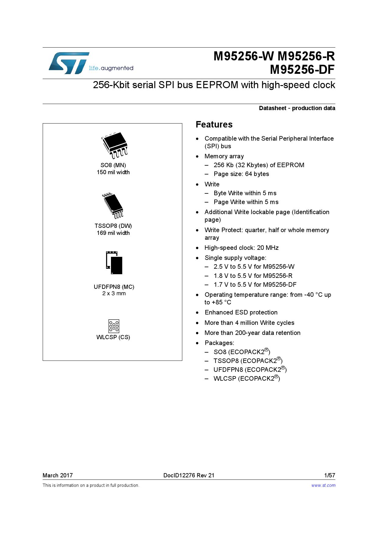 M95256-RMN6TP_（ST(意法半导体)）M95256-RMN6TP中文资料_价格_PDF手册-立创电子商城