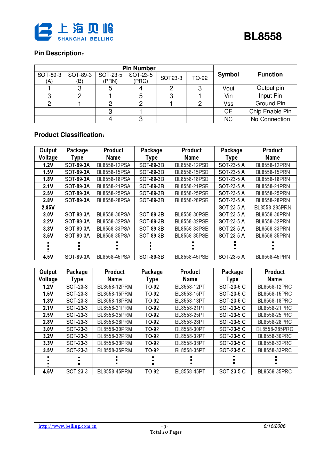 BL8558-33PRN_（BL(上海贝岭)）BL8558-33PRN中文资料_价格_PDF手册-立创电子商城